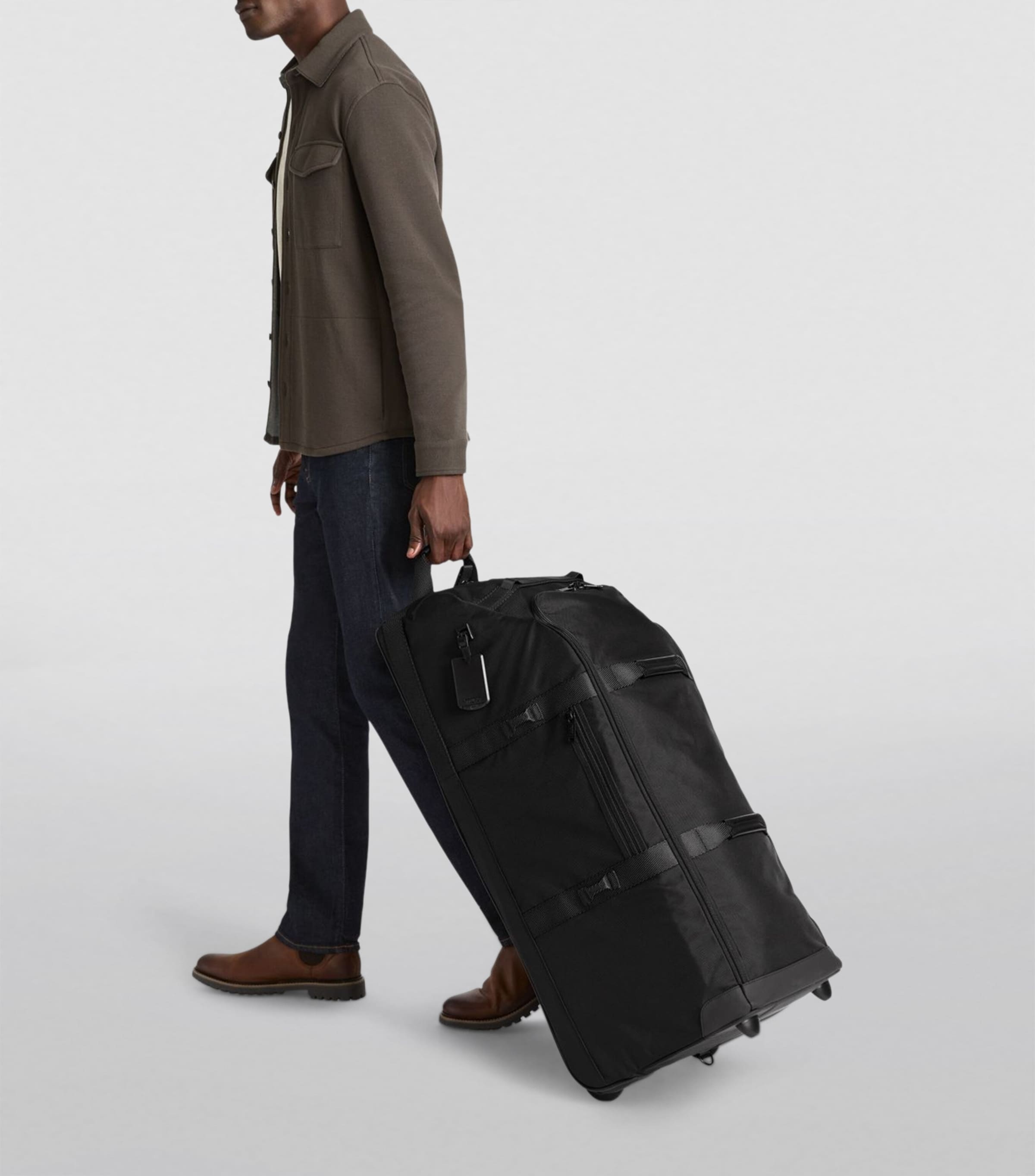 Tumi Black Alpha Bravo Wheeled Duffle Bag | Harrods UK