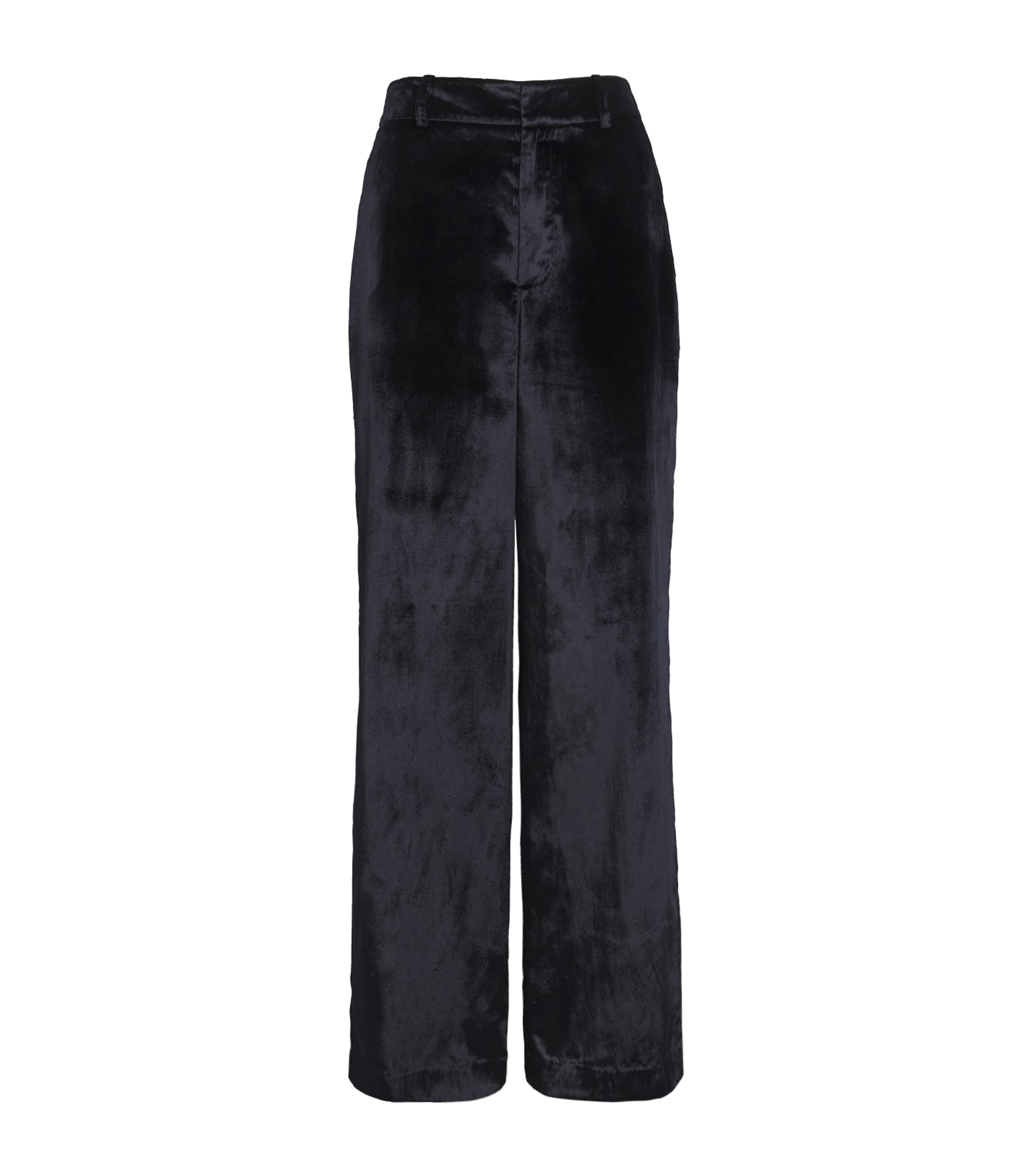 PAIGE Navy Velvet Chateau Trousers | Harrods UK