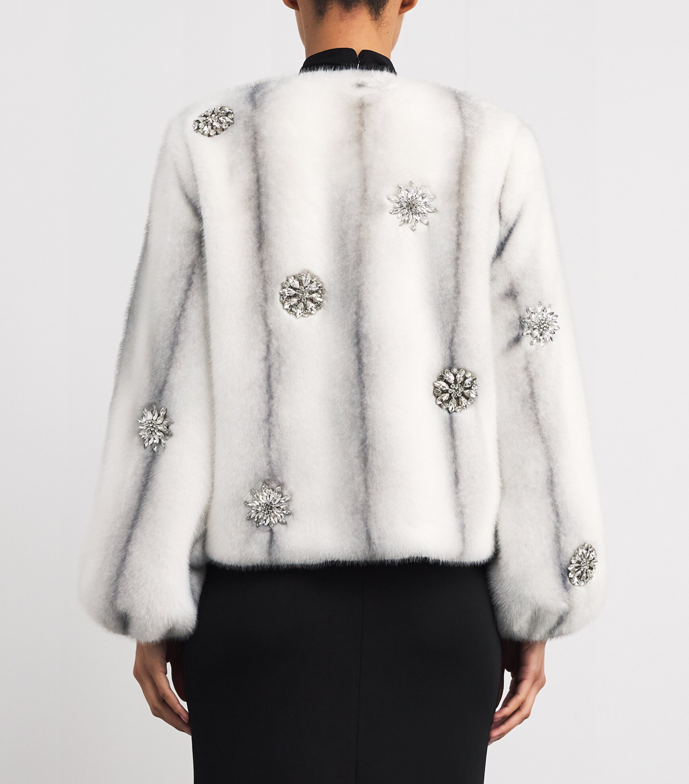 Cinq A Sept Ivory Faux Fur Embellished Benson Jacket | Harrods DE