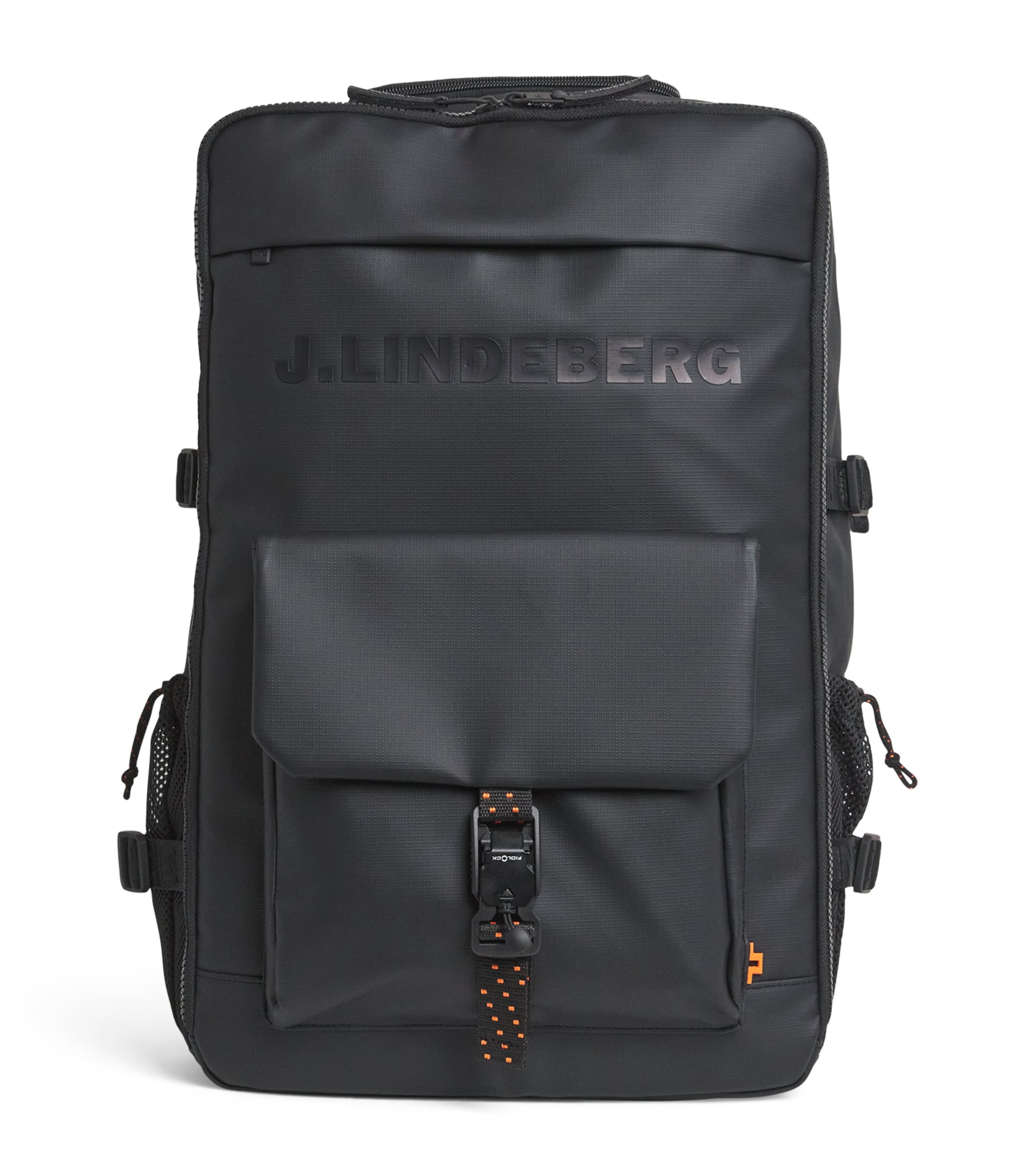 J Lindeberg Black Tristan Backpack | Harrods AU