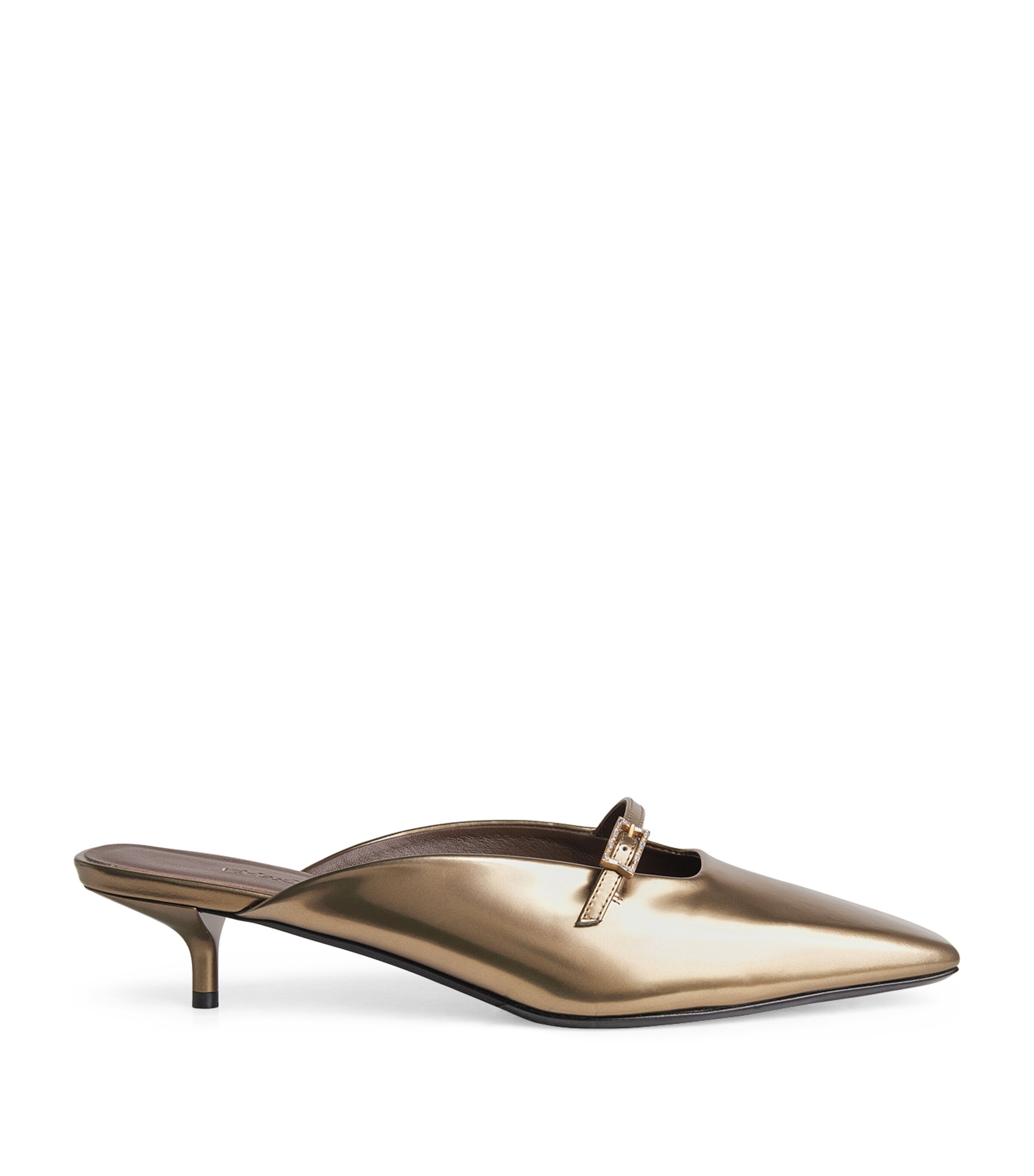 Max Mara Metallic Leather Mules 35 | Harrods US
