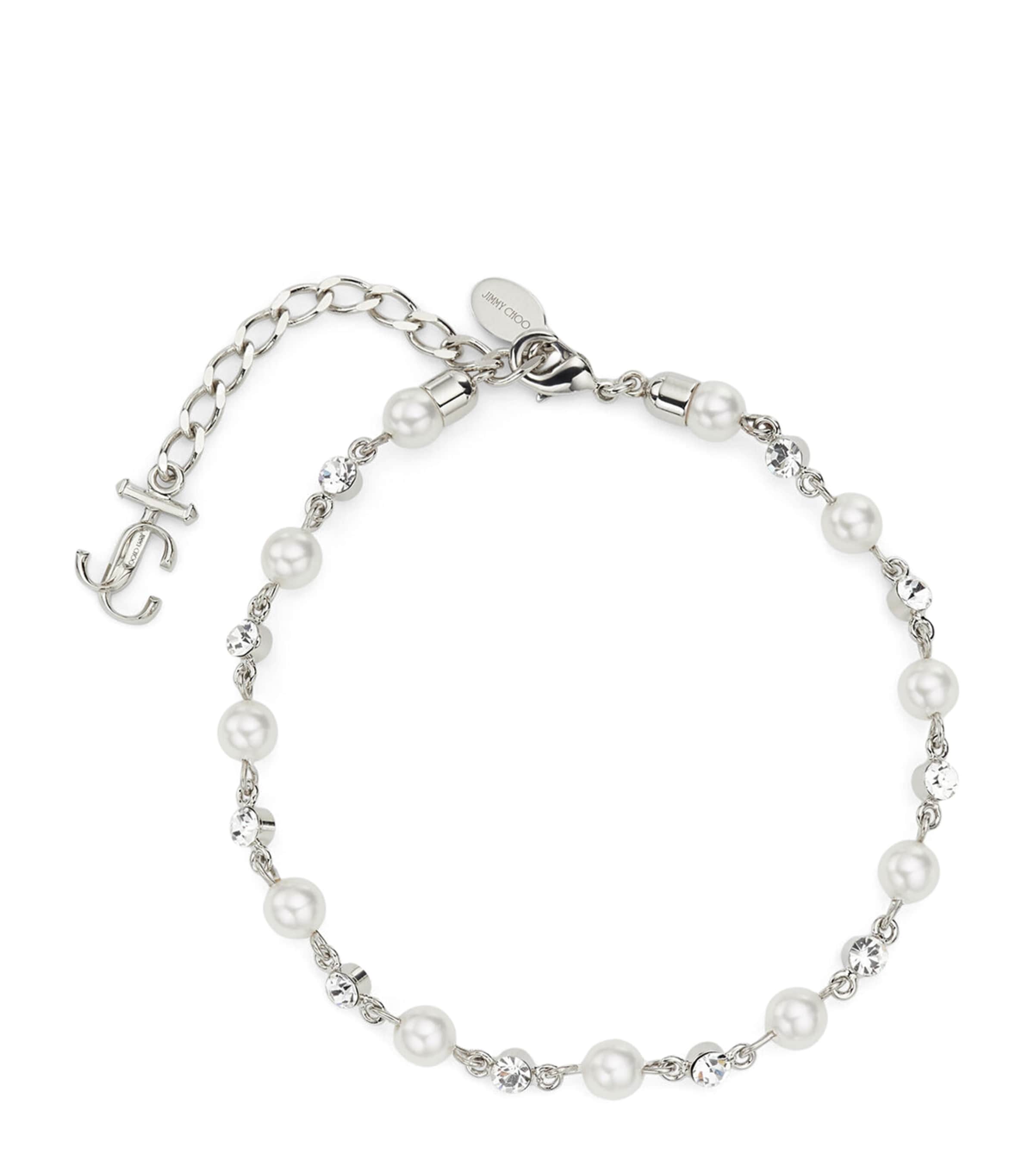 Jimmy Choo Pearl Crystal Anklet | Harrods US
