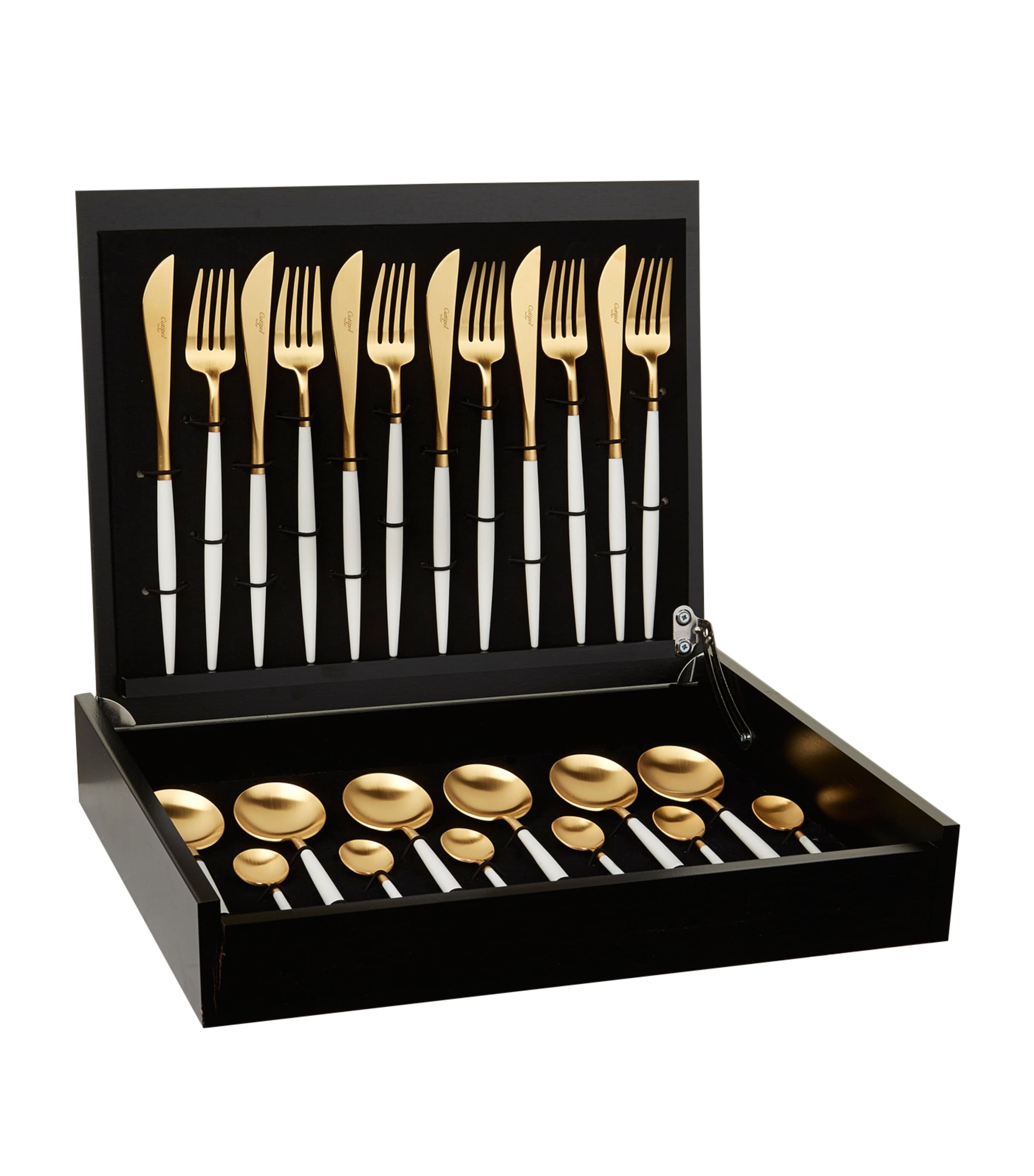 Cutipol Goa Gold-Plated 24-Piece Cutlery Set | Harrods UK