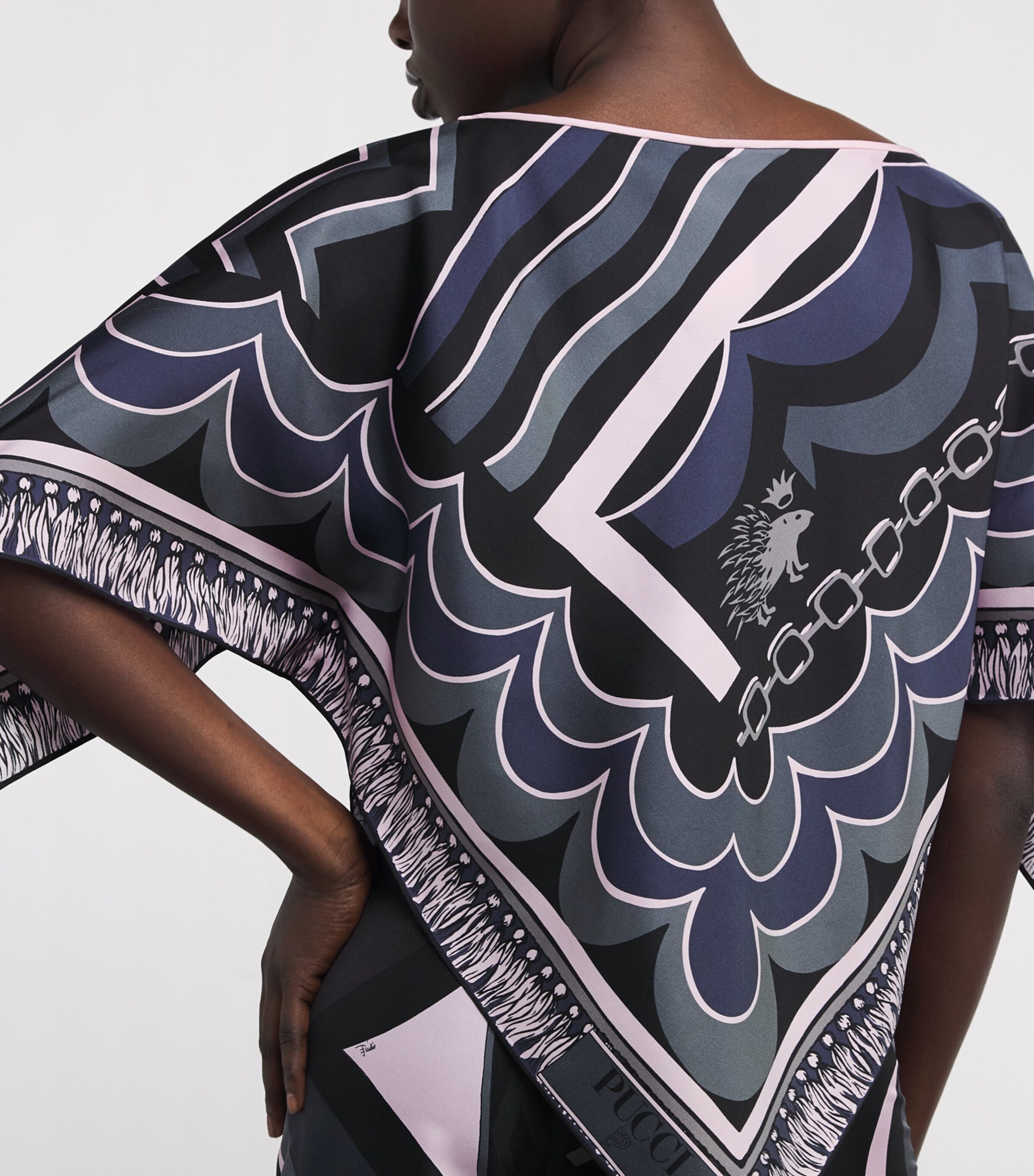 PUCCI Black Silk Handkerchief Blouse | Harrods US