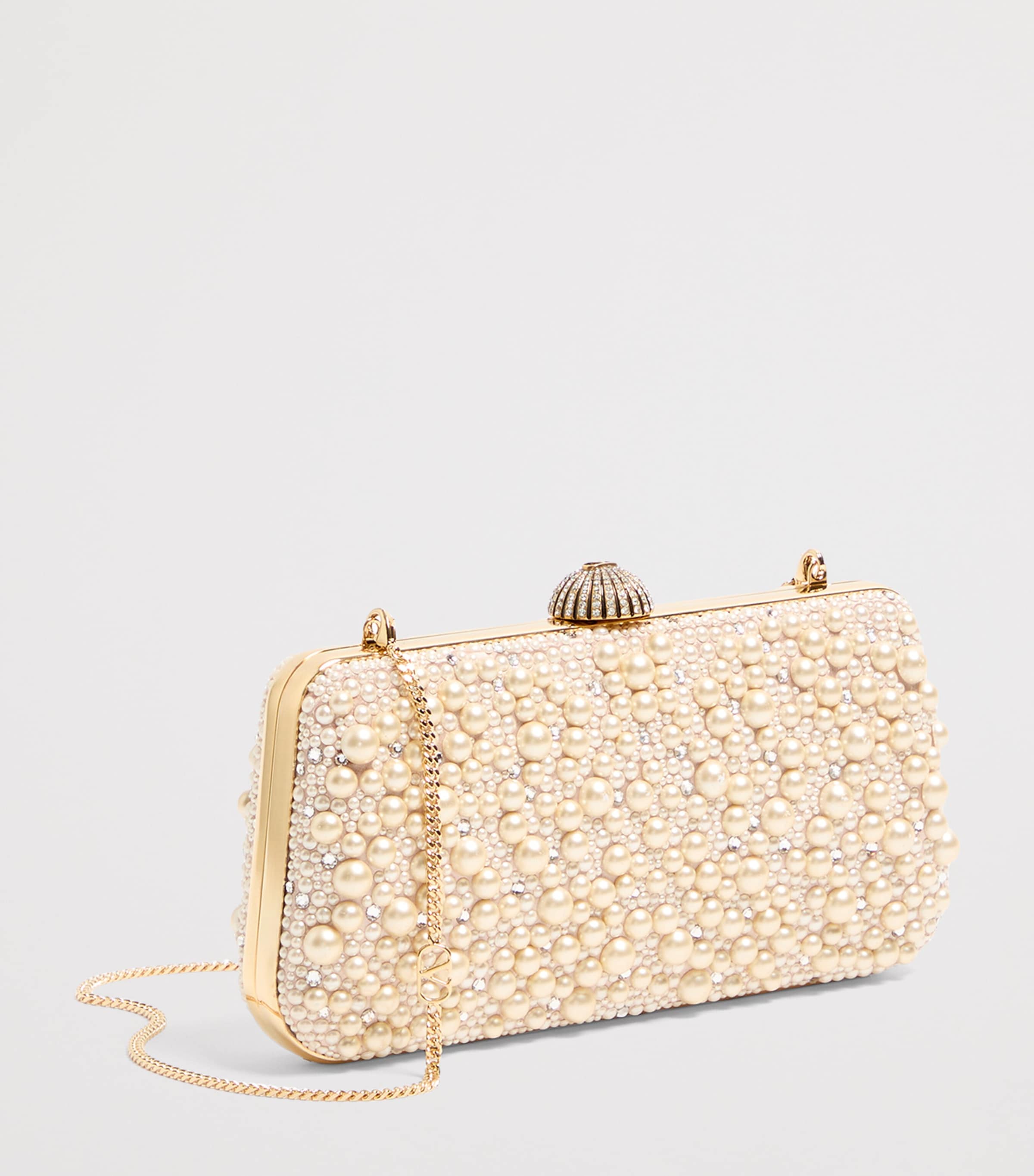Valentino Garavani Ivory Beaded Carry Secrets Clutch Bag | Harrods CA