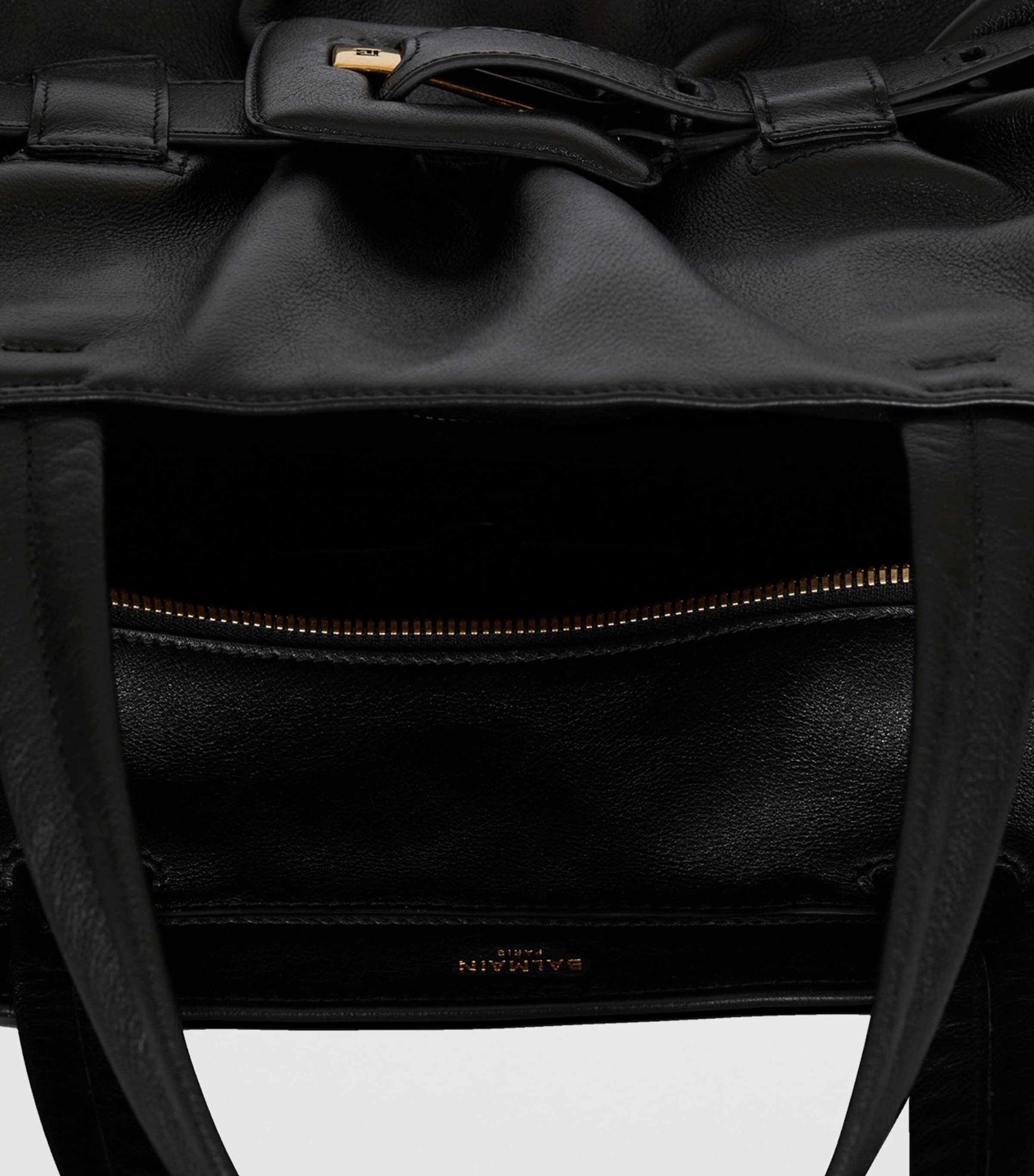 Balmain Black Large Leather Anthem Tote Bag | Harrods HK