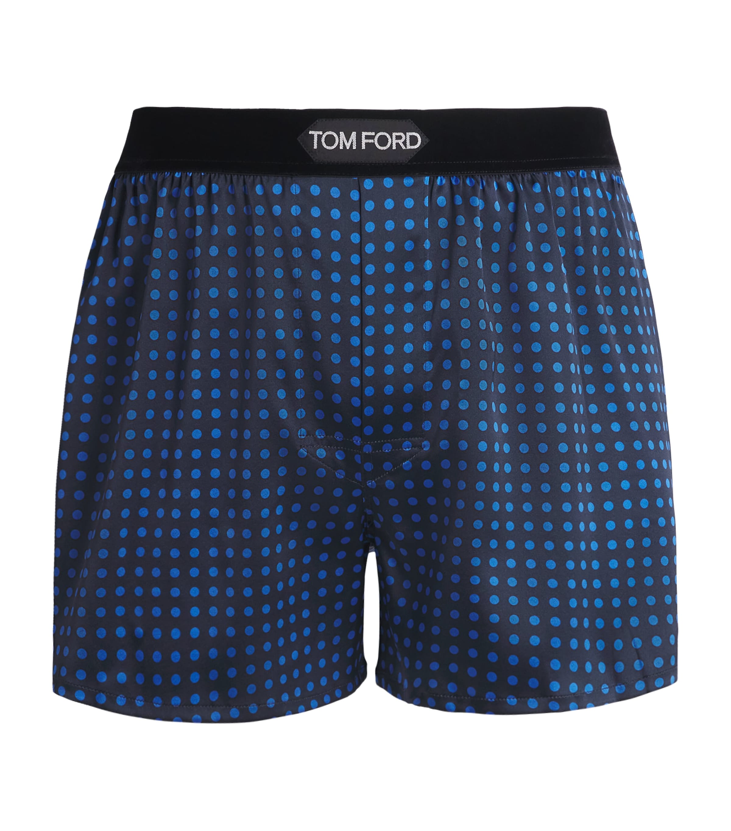 TOM FORD Blue Stretch-Silk Printed Boxer Shorts | Harrods UK
