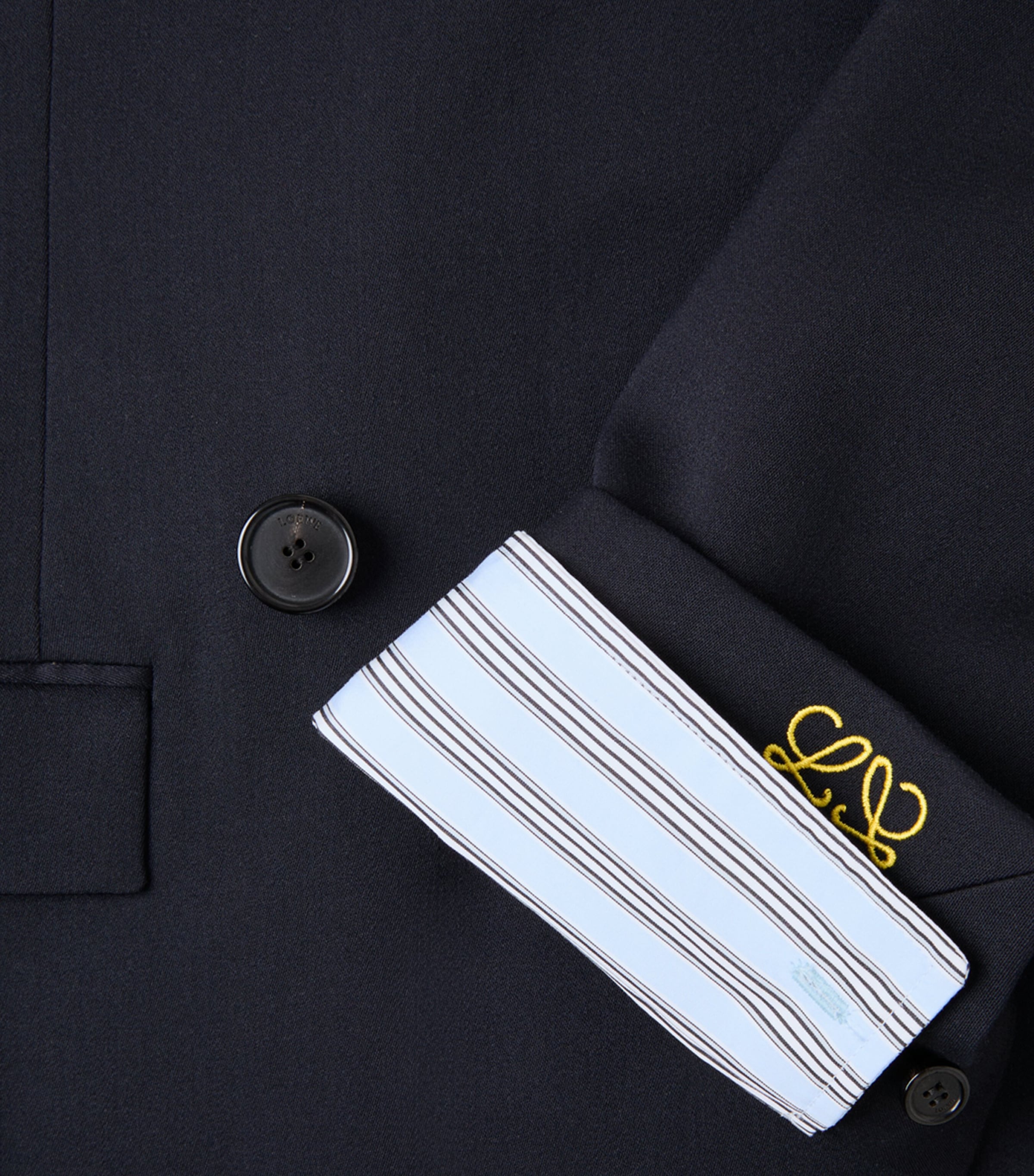 LOEWE Navy Double-Breasted Jacket with Cuffs | Harrods CA