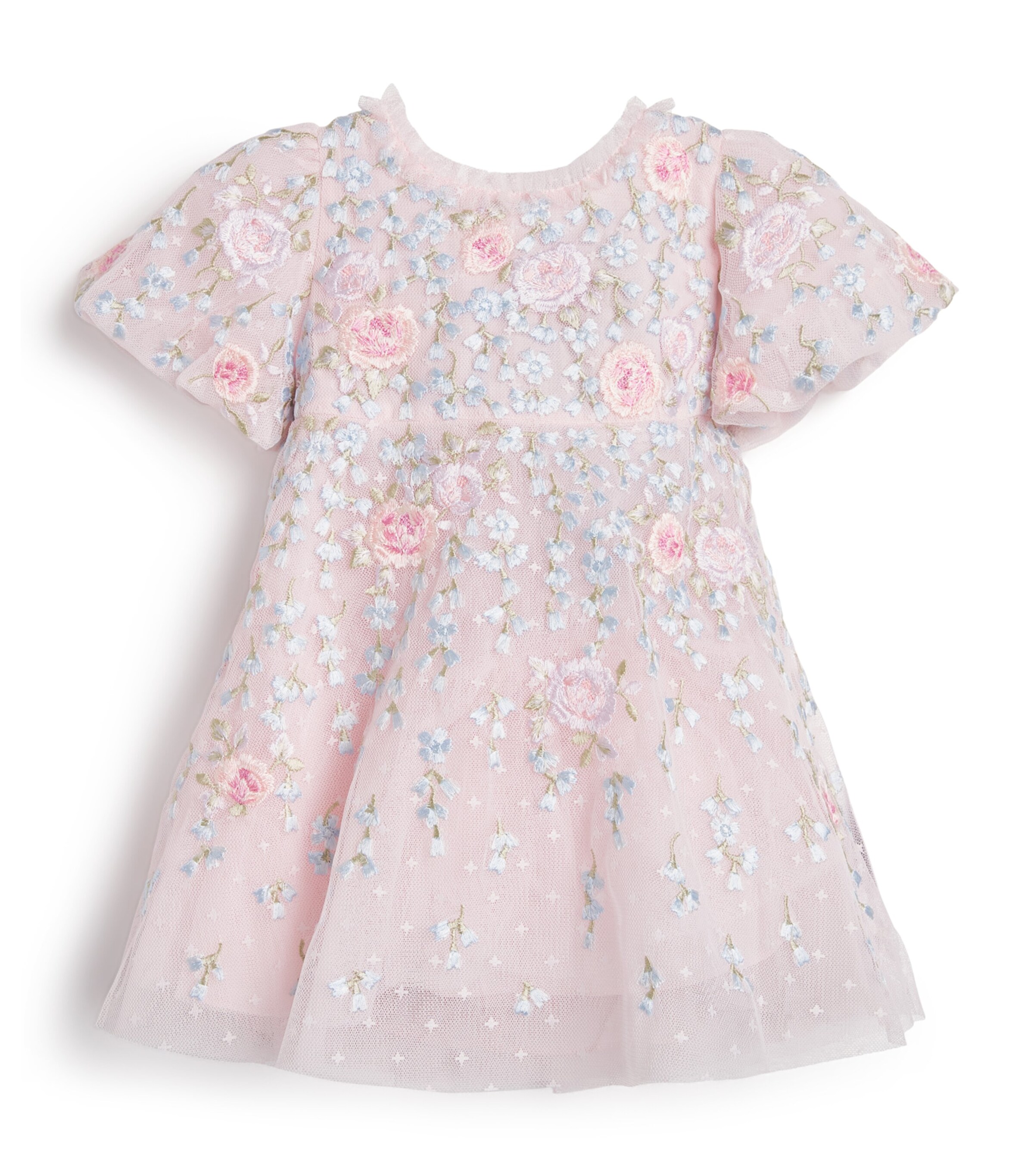 Needle & Thread Pink Tulle Embroidered Cressida Dress (6-24 Months ...