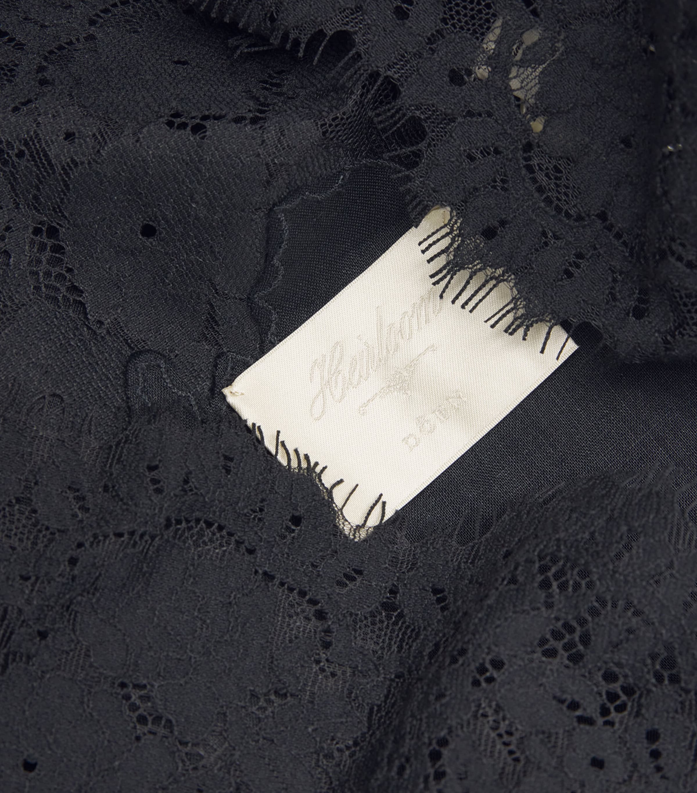 DÔEN Black Ramie Lace-Trim Idella Blouse | Harrods US