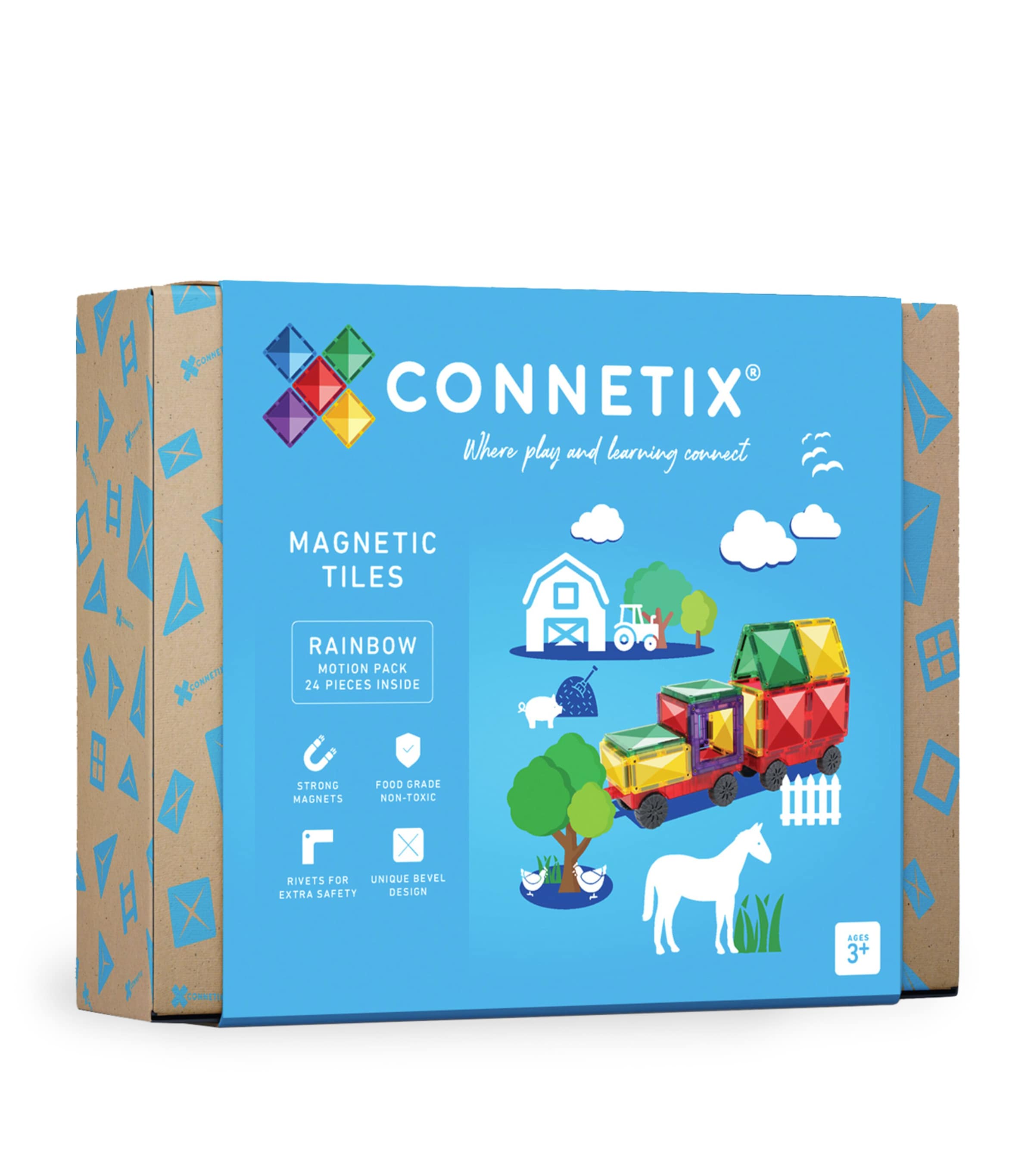Connetix Tiles Rainbow Motion Pack Play Set | Harrods US