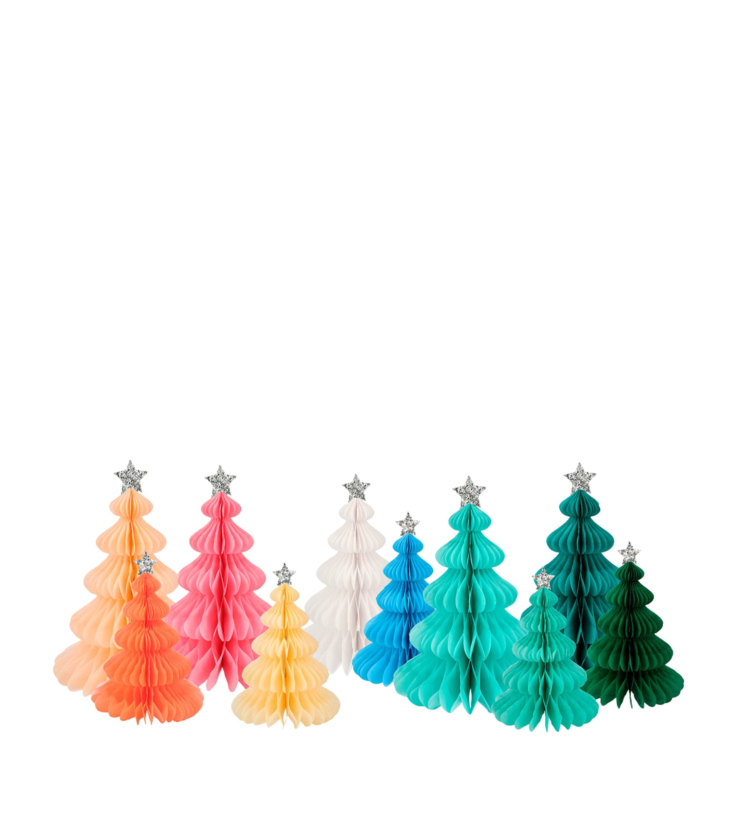 Meri Meri Multi Rainbow Forest Honeycomb Decorations (Pack of 10 ...