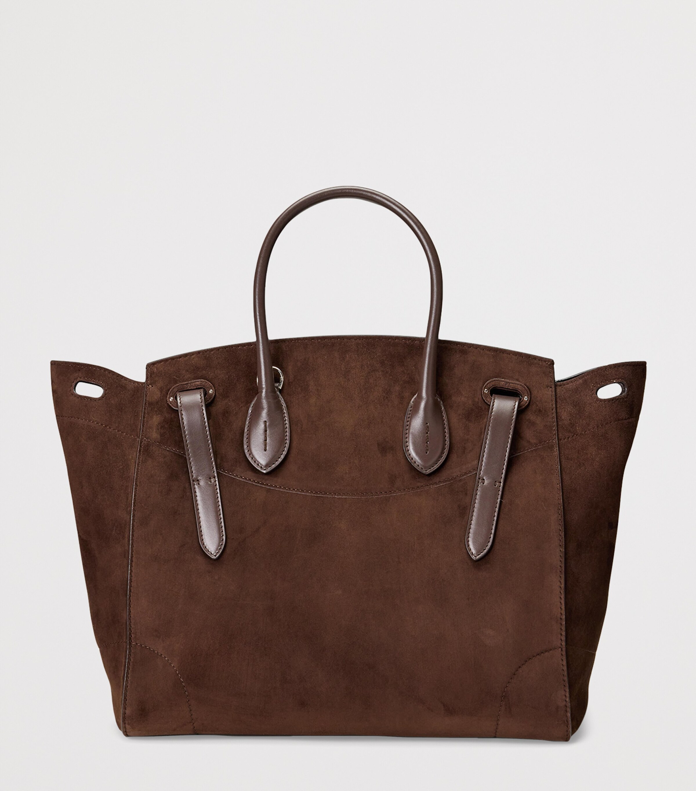 Ralph Lauren Collection Brown Suede Soft Ricky 33 Top-Handle Bag ...