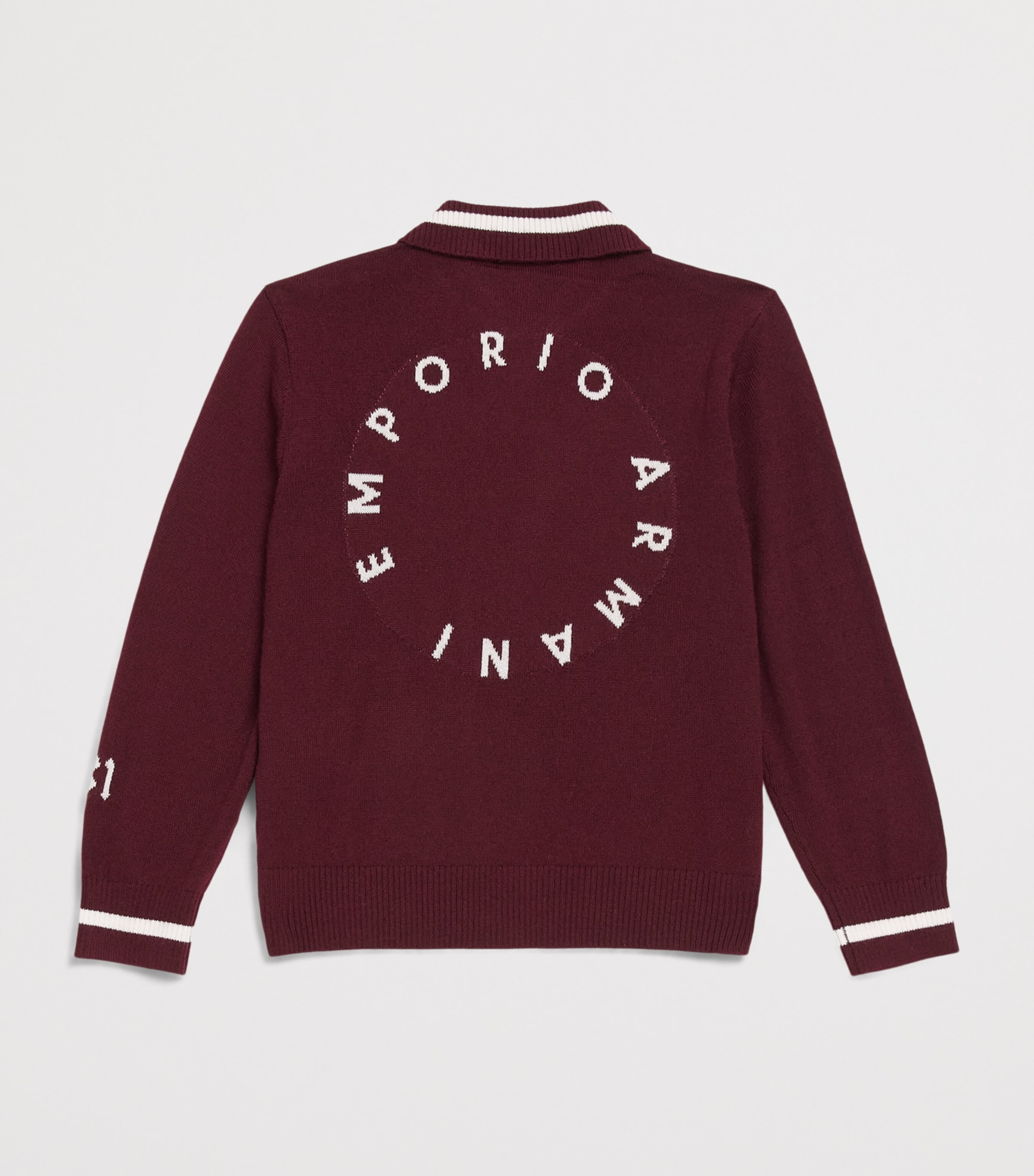 Emporio Armani Kids Multi Jacquard Varsity Sweater (4-16 Years ...
