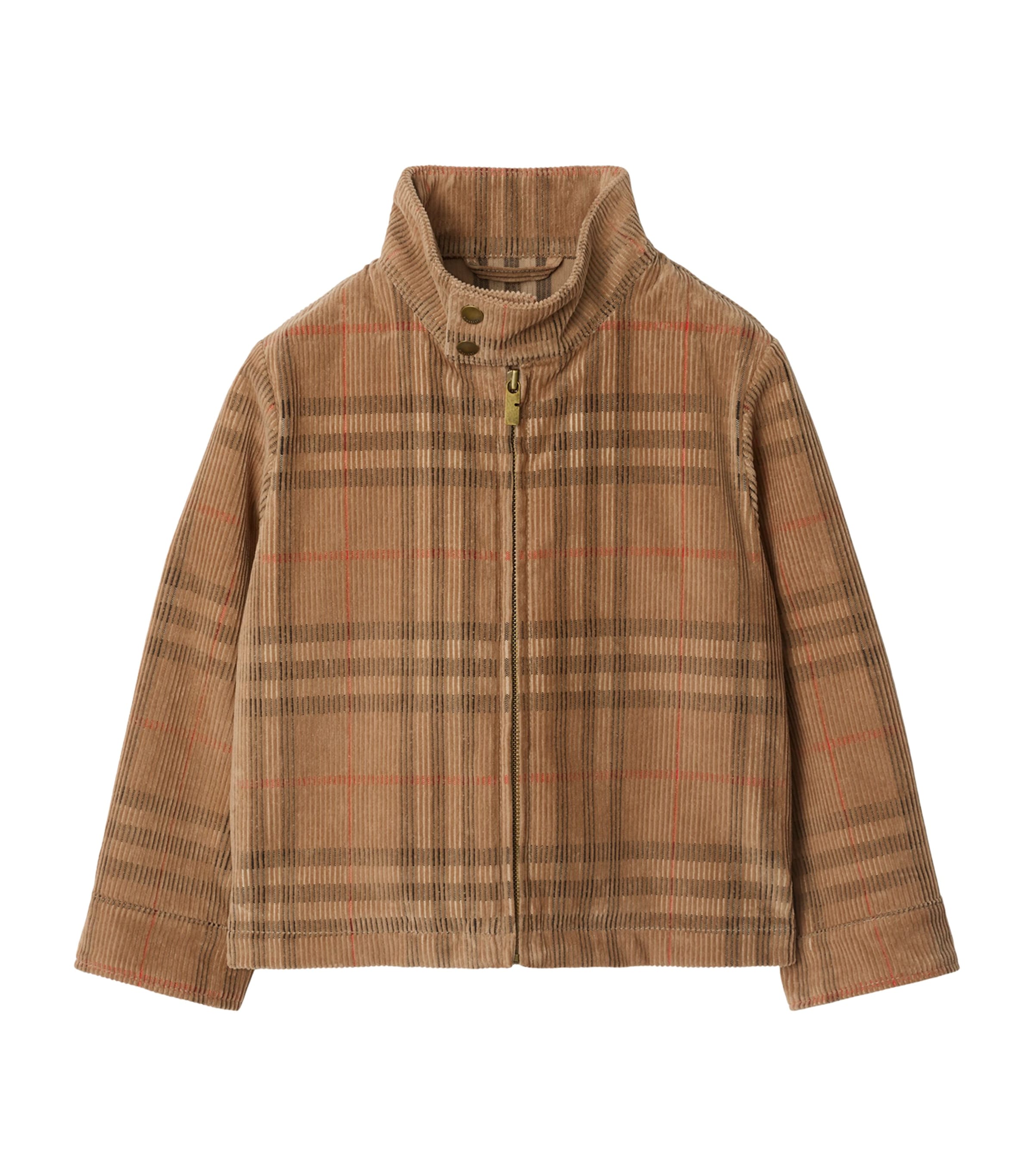 Burberry Kids Beige Cotton Corduroy Check Harrison Jacket (3-12 Years ...