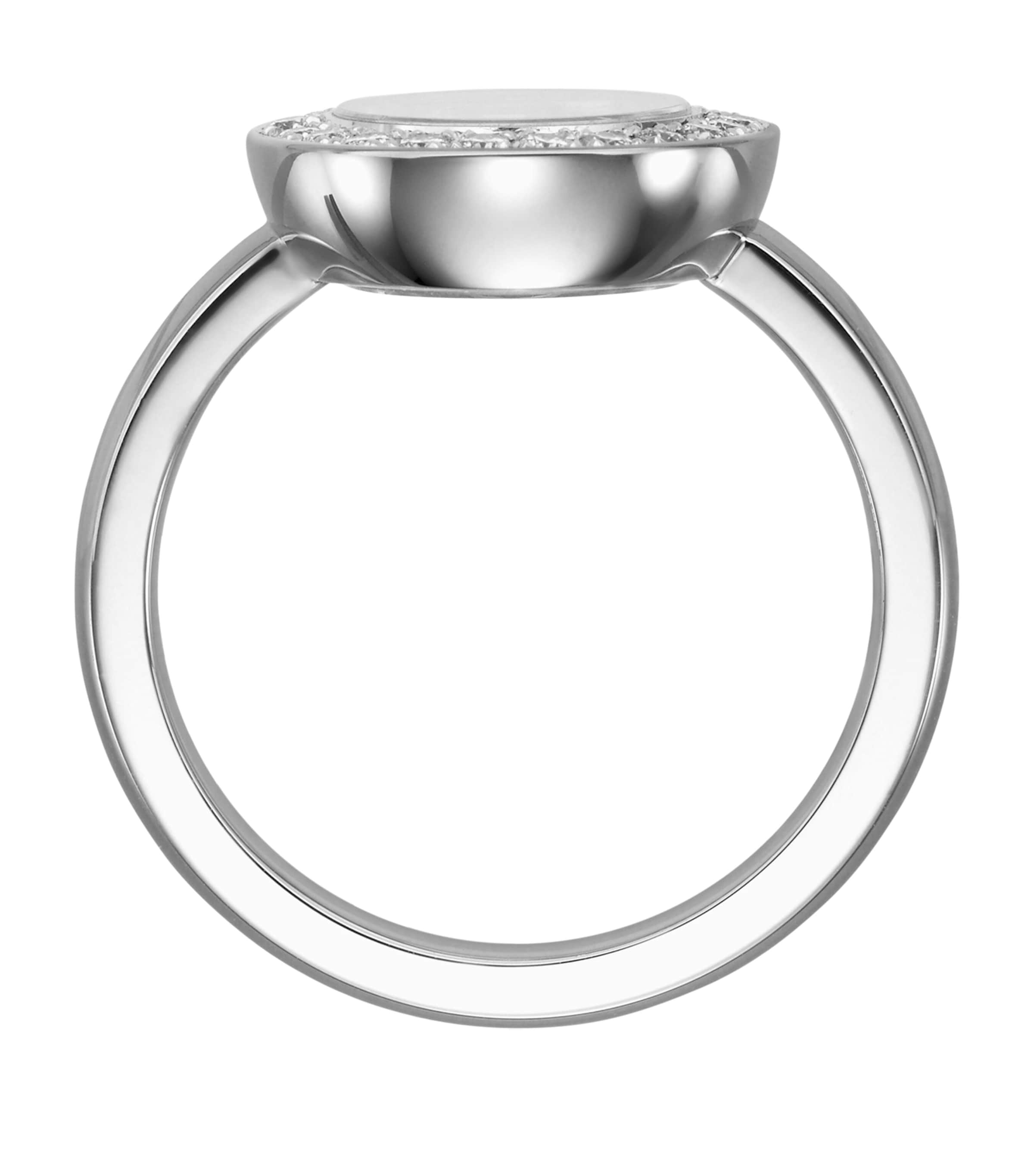 Chopard White Gold and Diamond Happy Diamonds Icons Ring | Harrods UK
