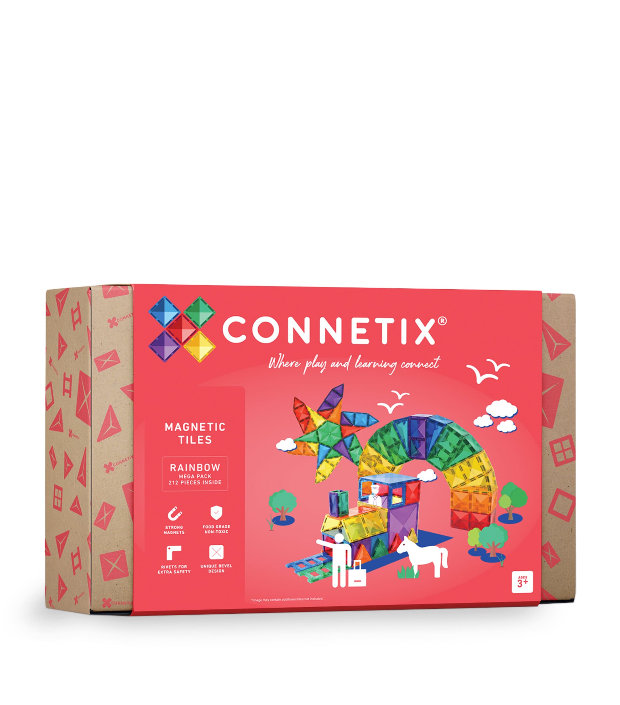 Connetix Tiles Magnetic Rainbow Tiles | Harrods UK
