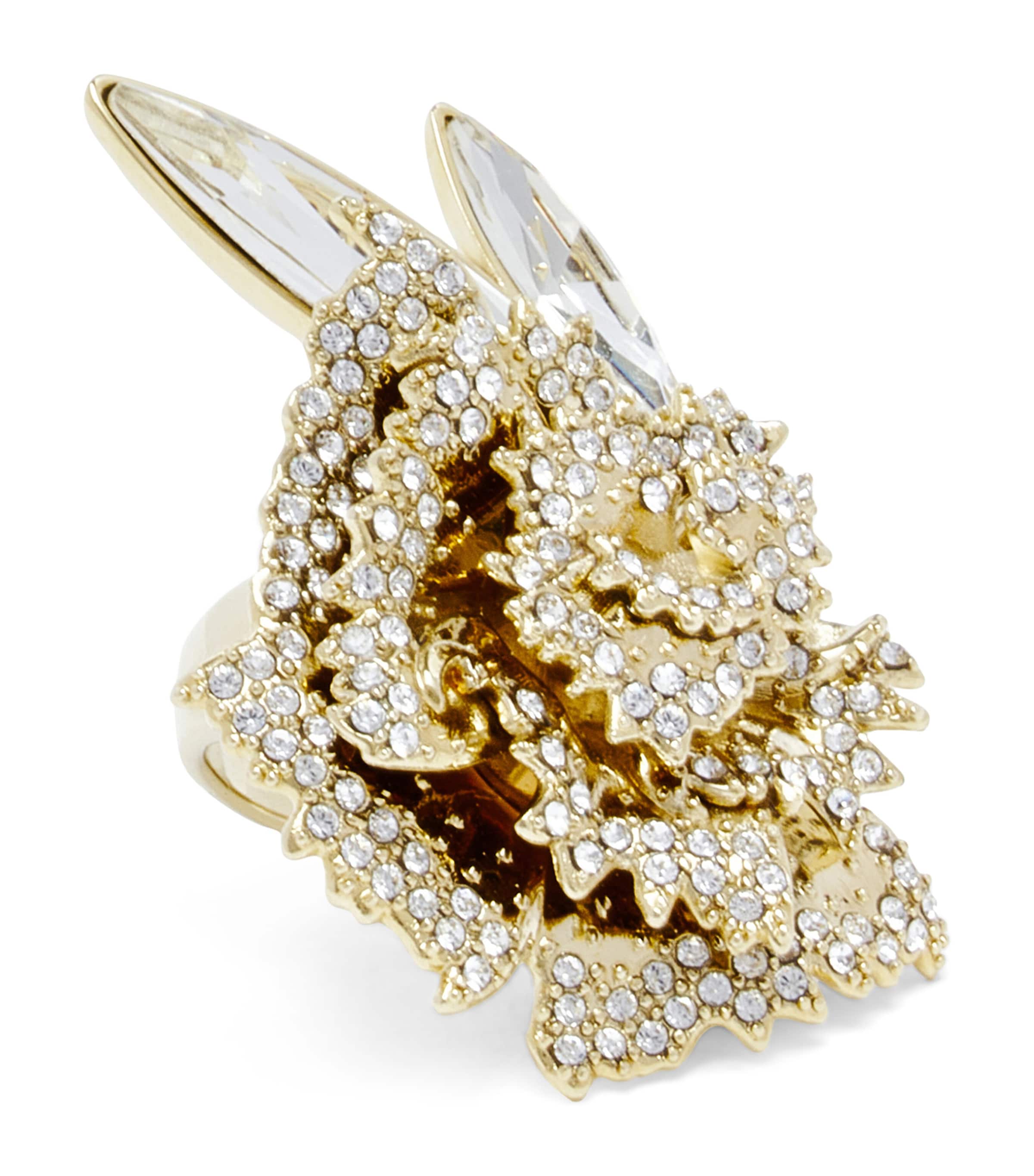 McQueen Embellished Carnation Ring | Harrods SG