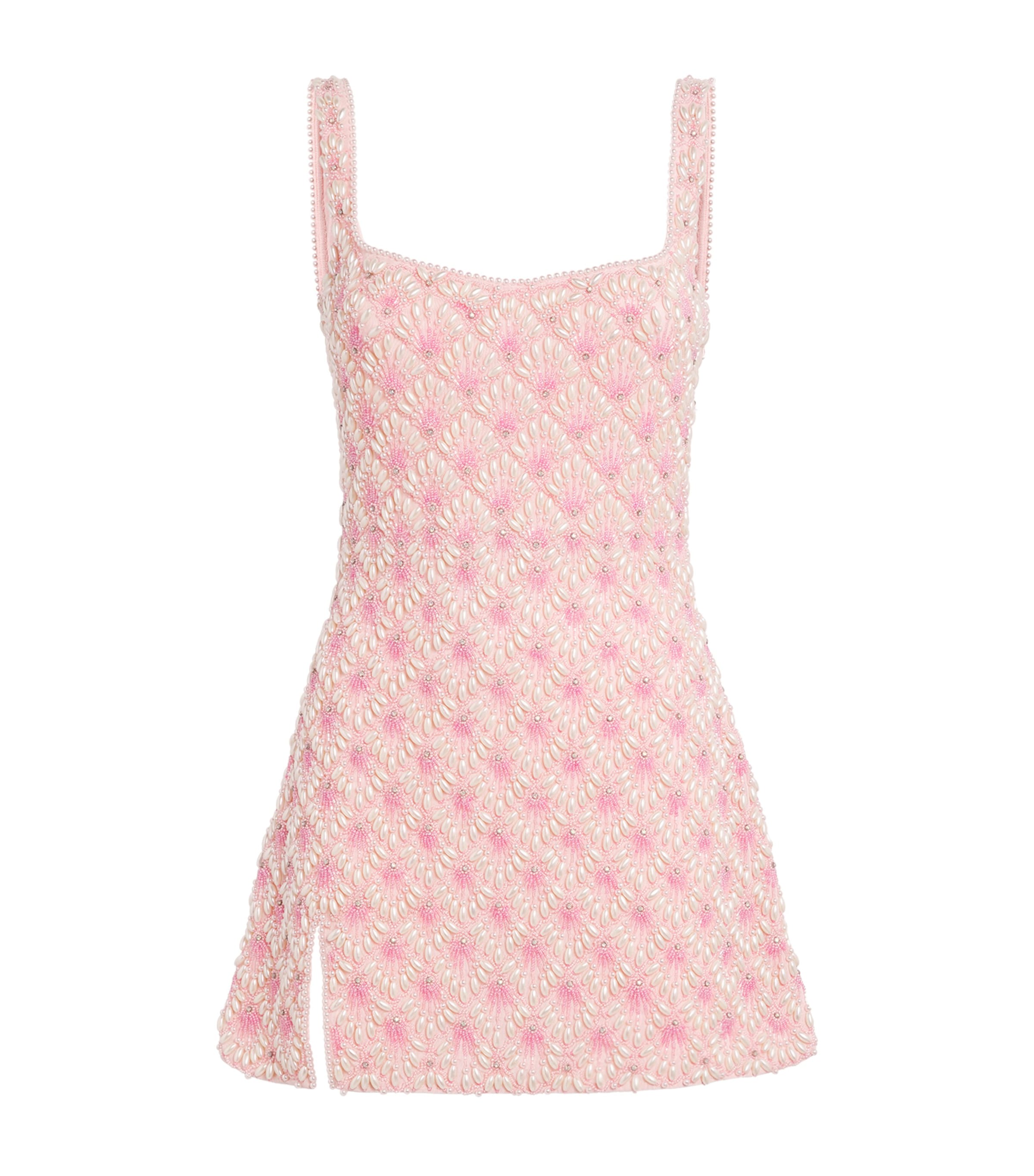 Clio Peppiatt Pink Arial Beaded Mini Dress | Harrods UK