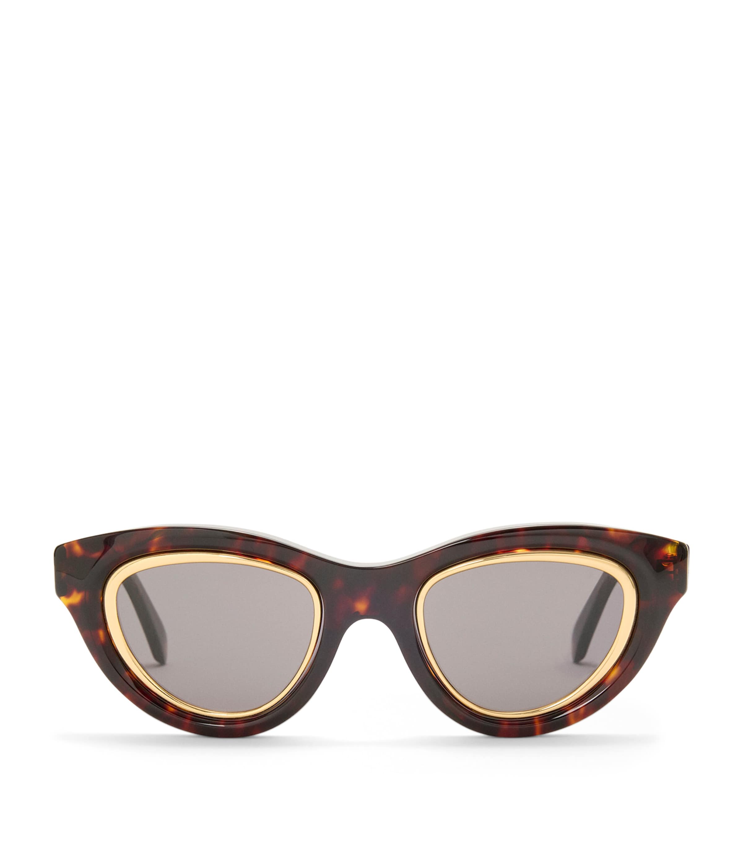 LOEWE Brown Acetate Mini Cat Eye Anagram Sunglasses | Harrods NZ