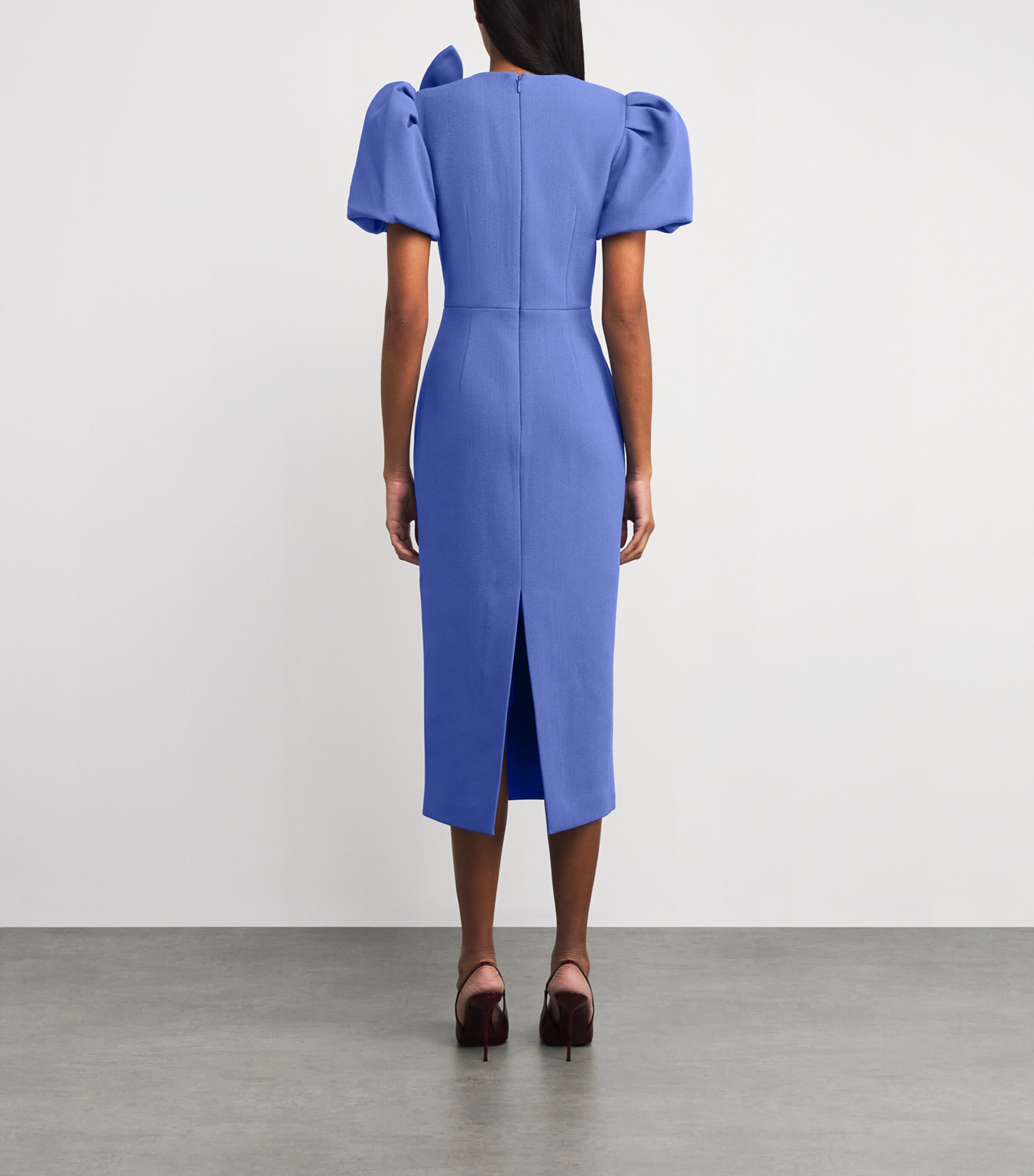 Rebecca Vallance Purple Bow-Detail Violette Midi Dress | Harrods CA