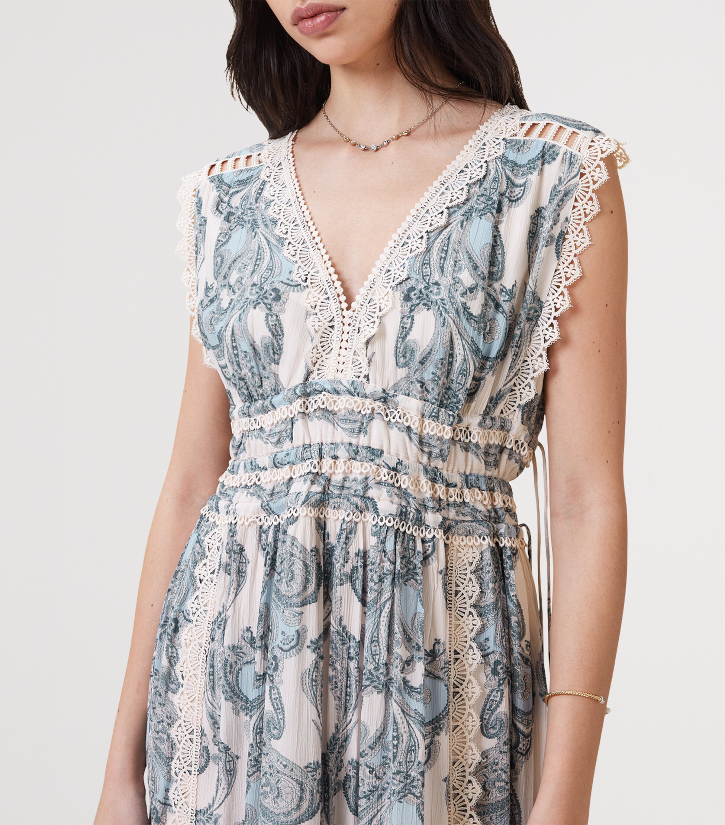 AllSaints Paisley Print Xantha Maxi Dress | Harrods UK