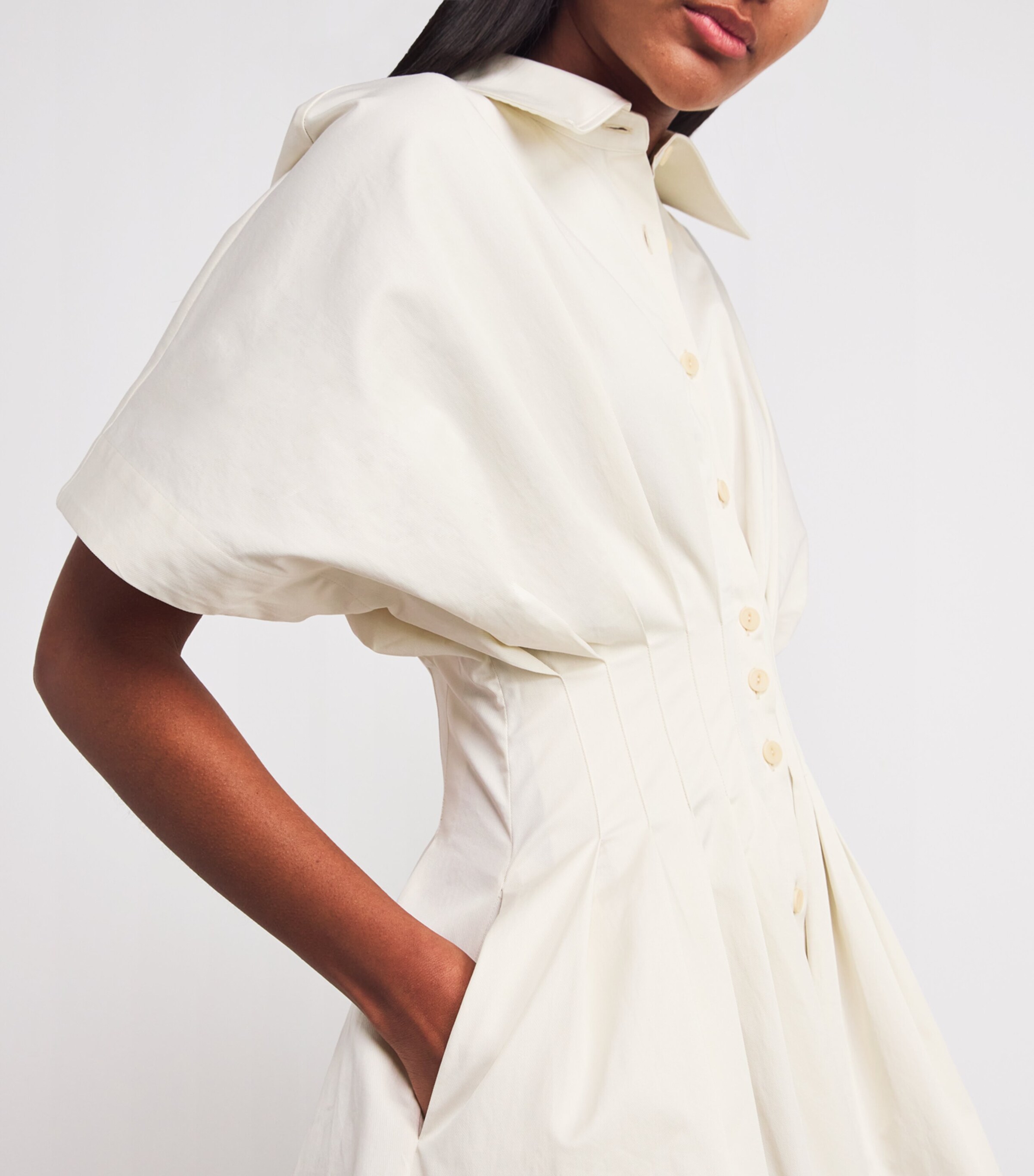 Palmer//Harding Ivory Stretch-Cotton Courage Mini Dress | Harrods PR