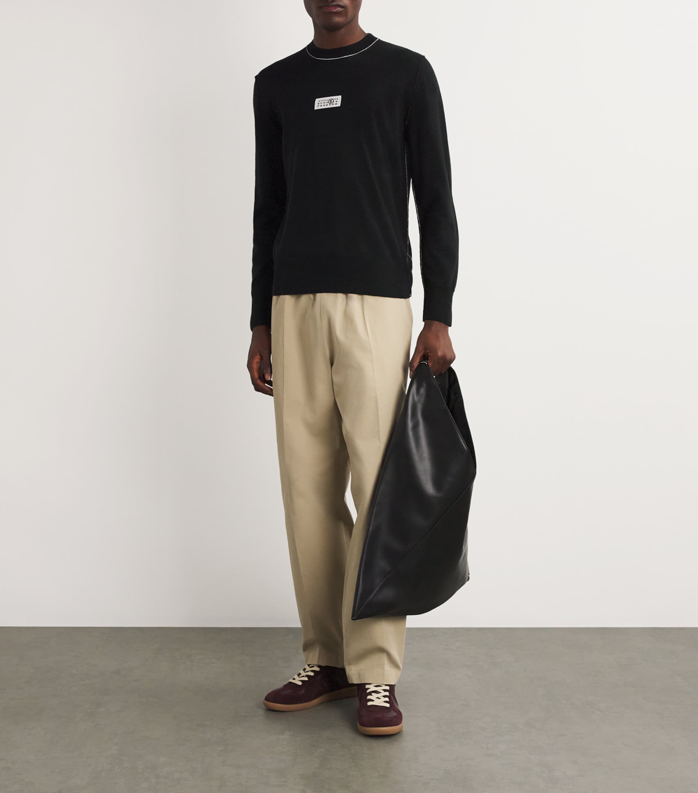 Maison Margiela Virgin Wool-Blend Logo-Tab Sweater | Harrods HK