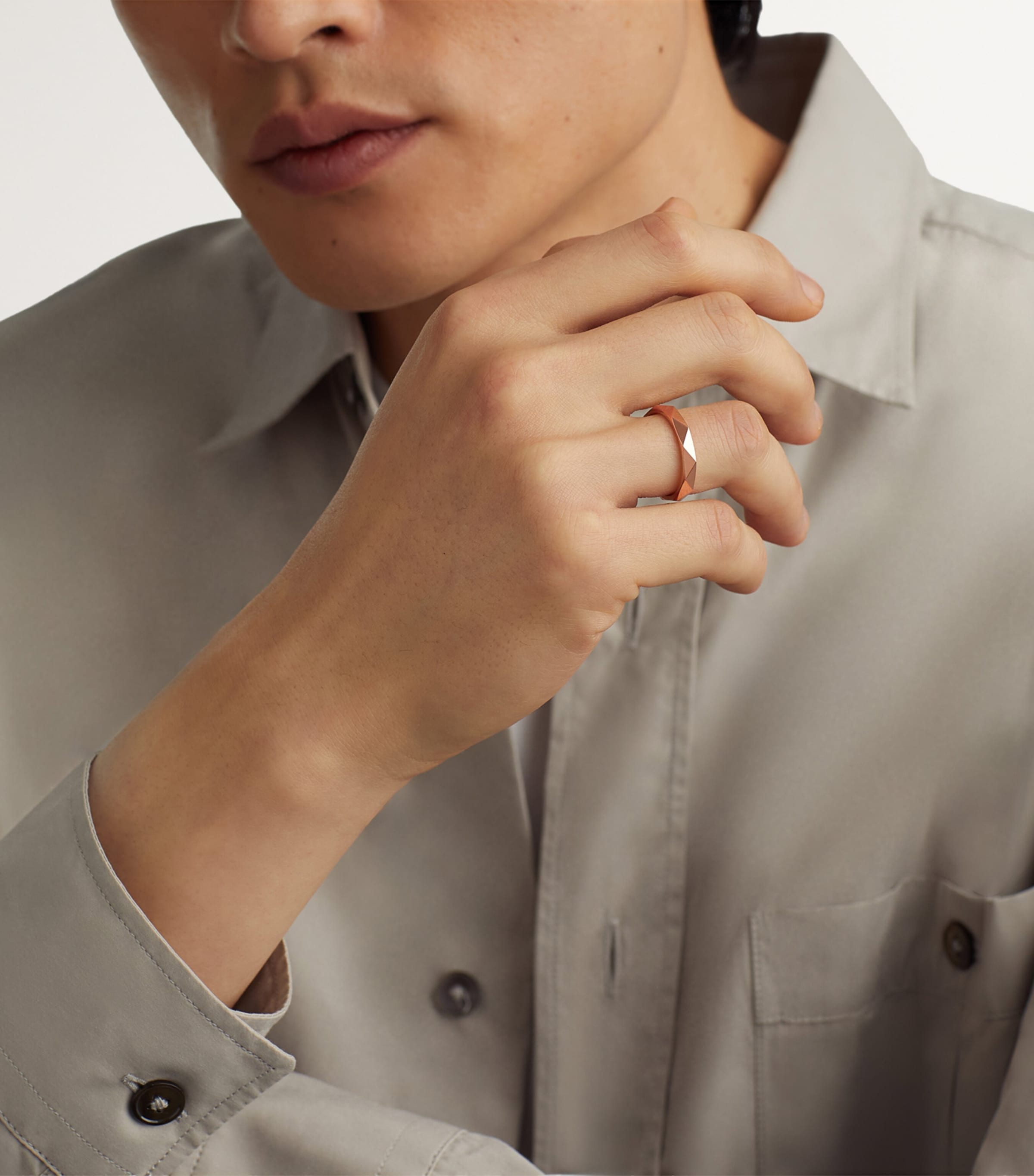 Graff Rose Gold Laurence Graff Signature Band (3.2mm) | Harrods UK