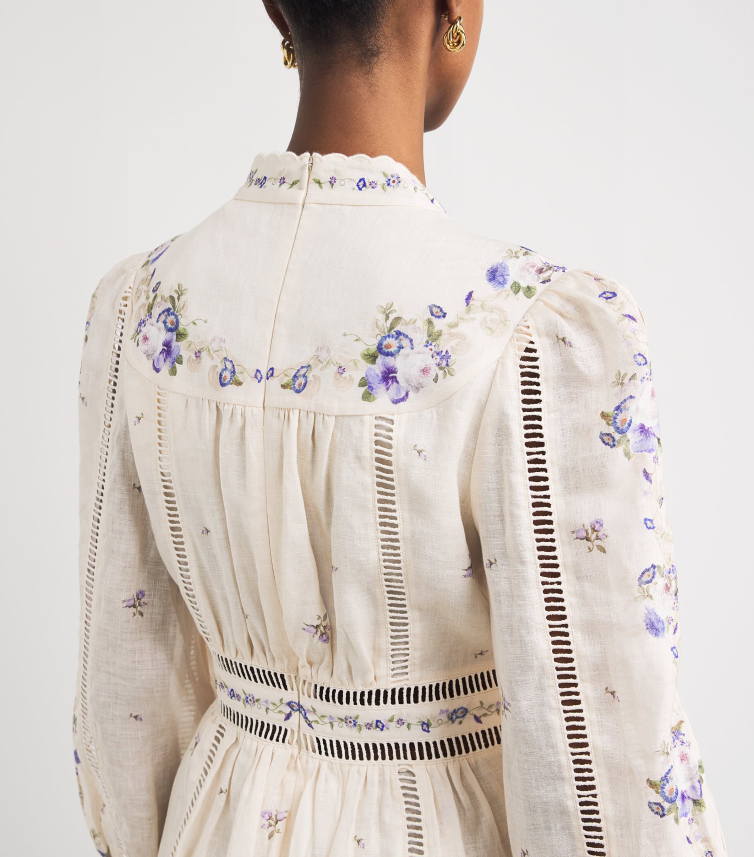 Zimmermann Multi Linen Patience Mini Dress | Harrods AU