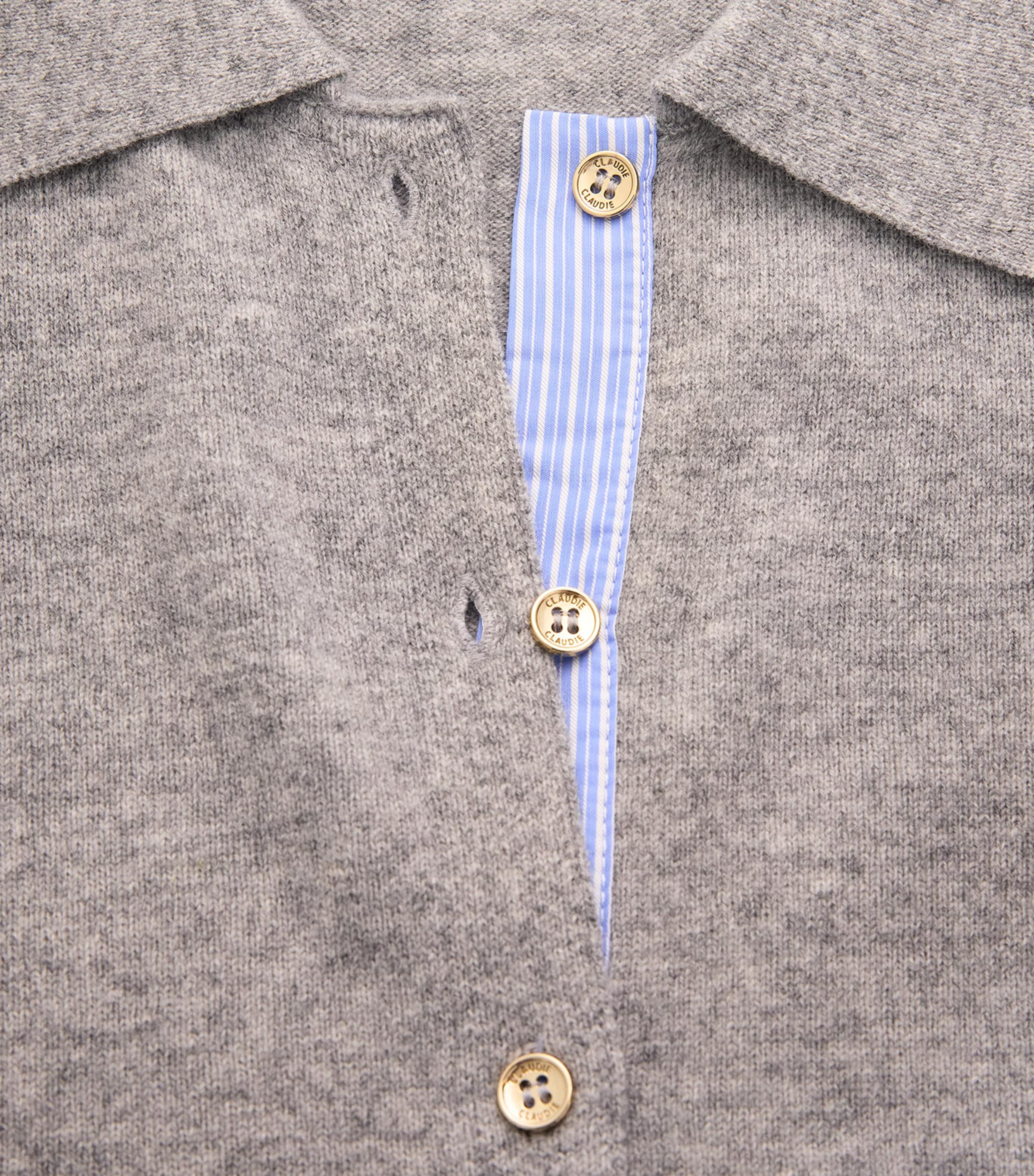 Claudie Pierlot Grey Wool Cardigan | Harrods UK