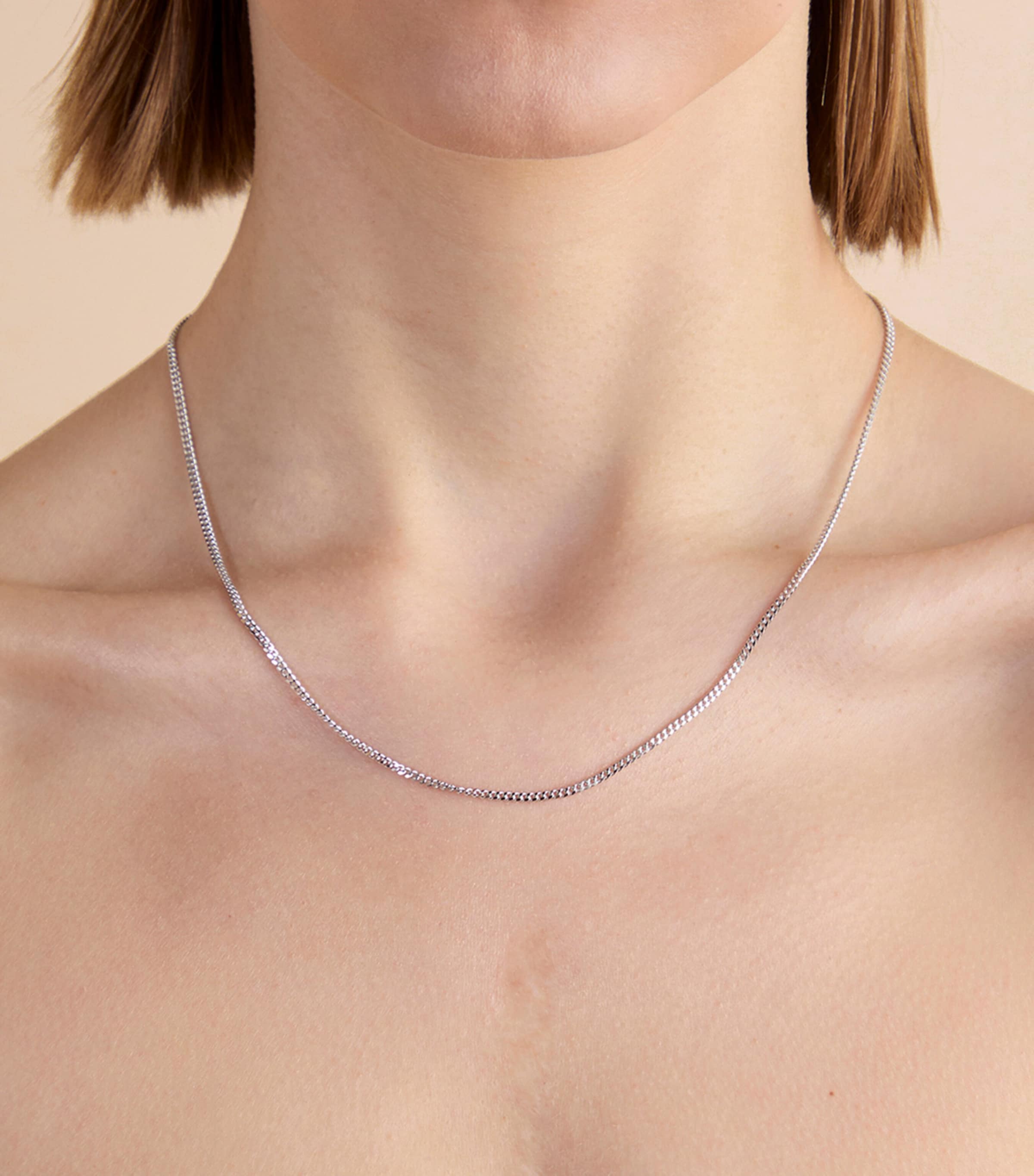 Astrid & Miyu Sterling Silver Curb Chain Necklace | Harrods US