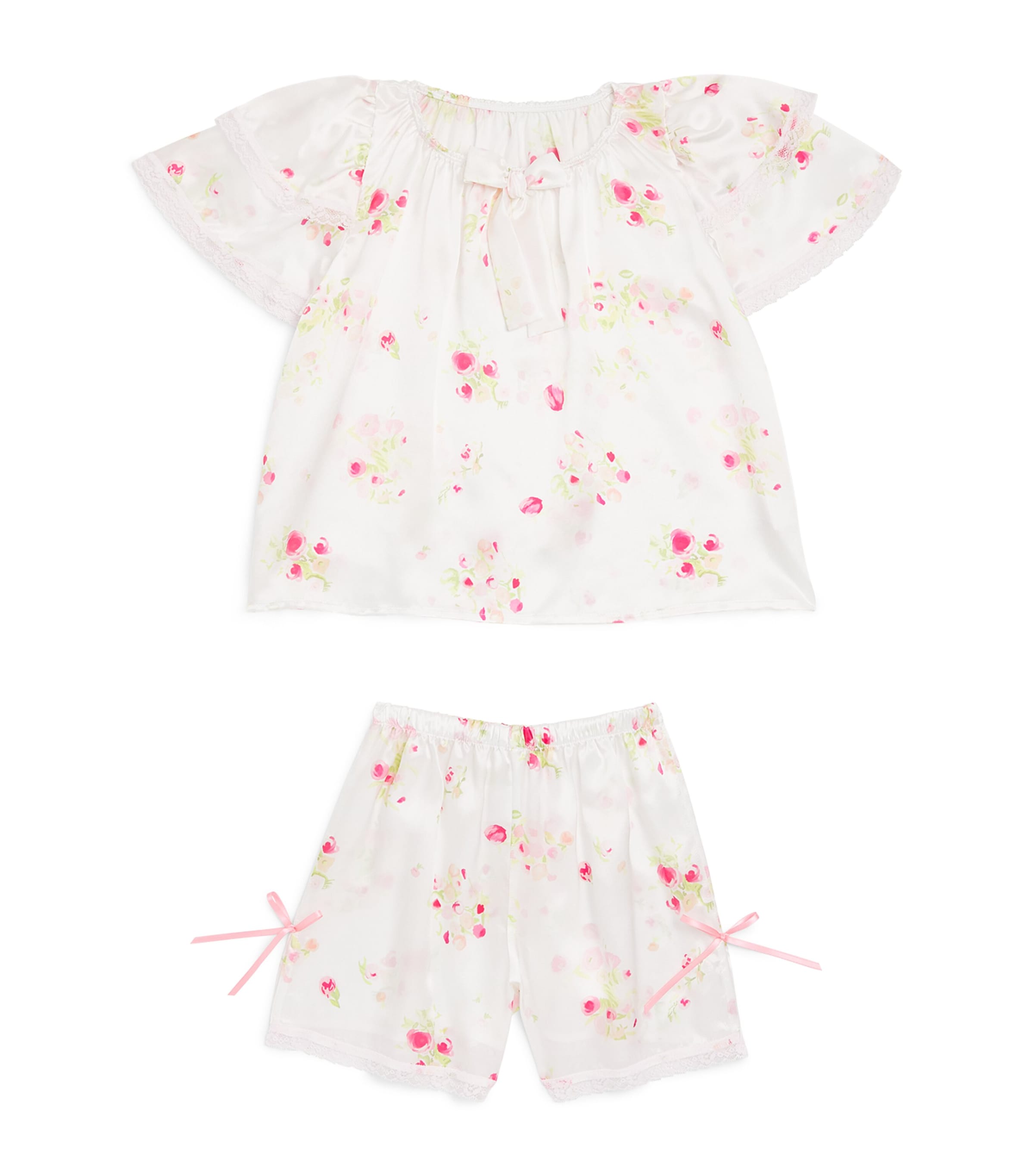 Amiki Pink Silk Lily Pyjamas (2-14 Years) | Harrods UK