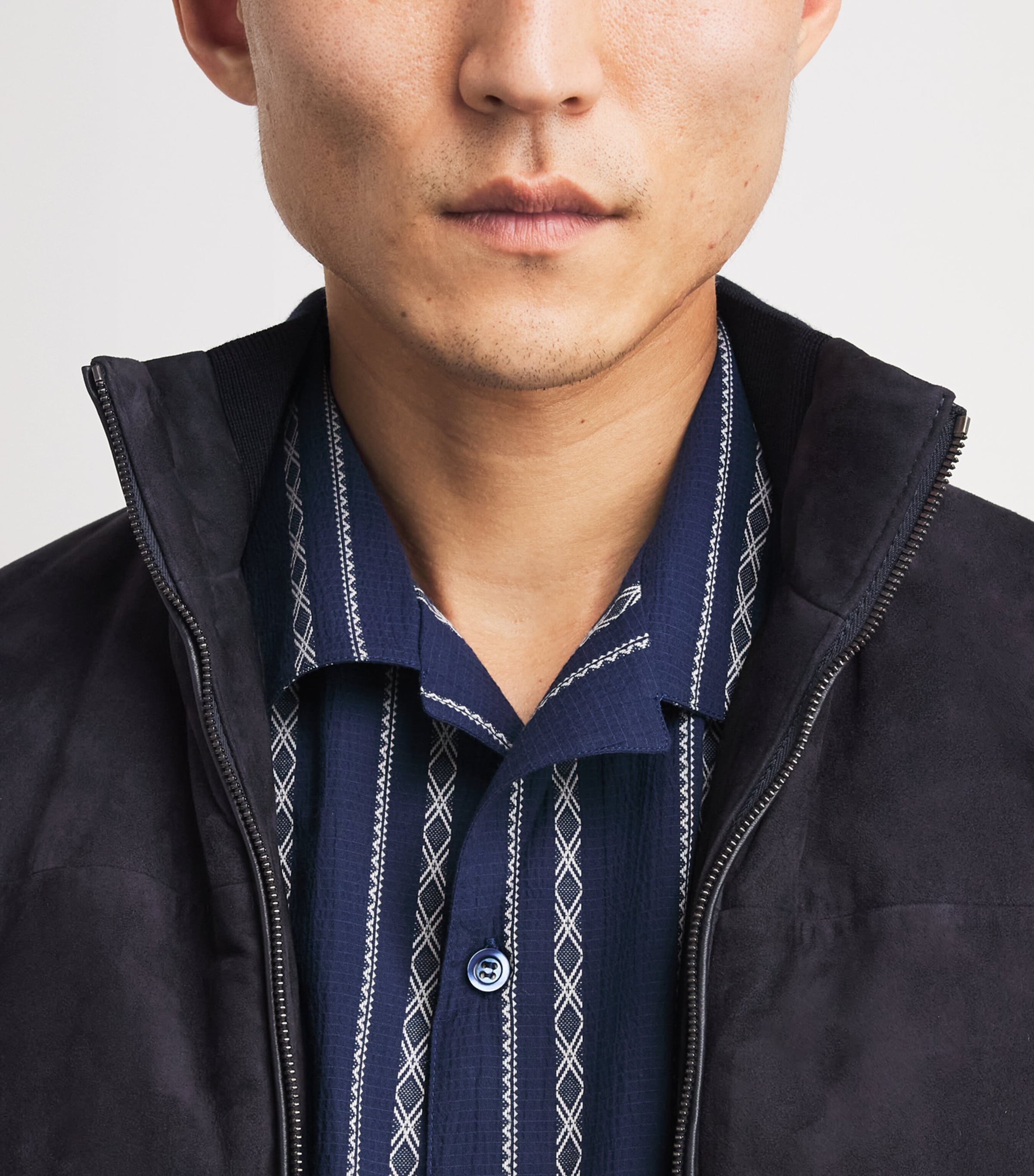 Pal Zileri Navy Goat Suede Hybrid Jacket | Harrods CA