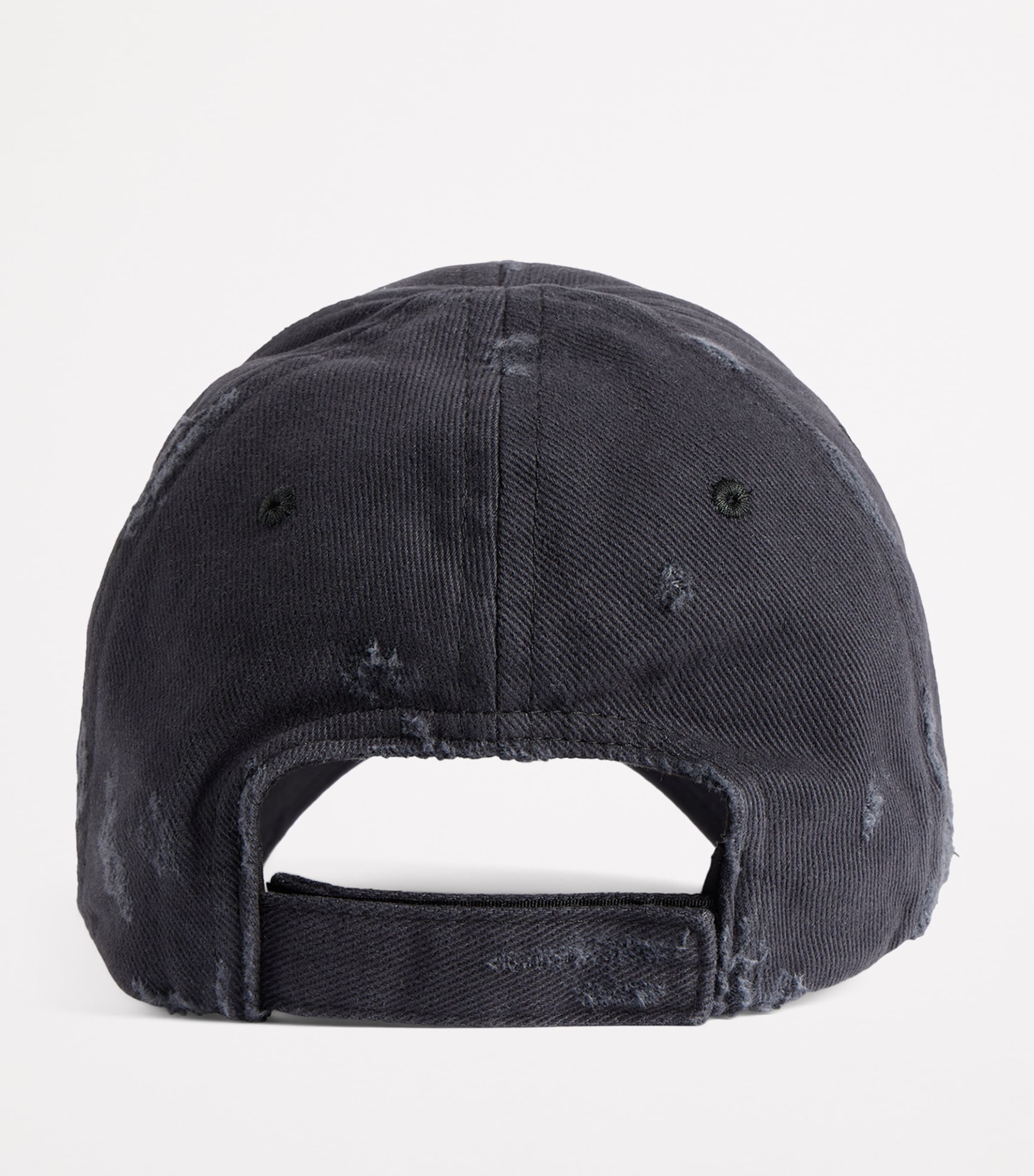 Balenciaga Black Cotton Laurel Baseball Cap | Harrods US