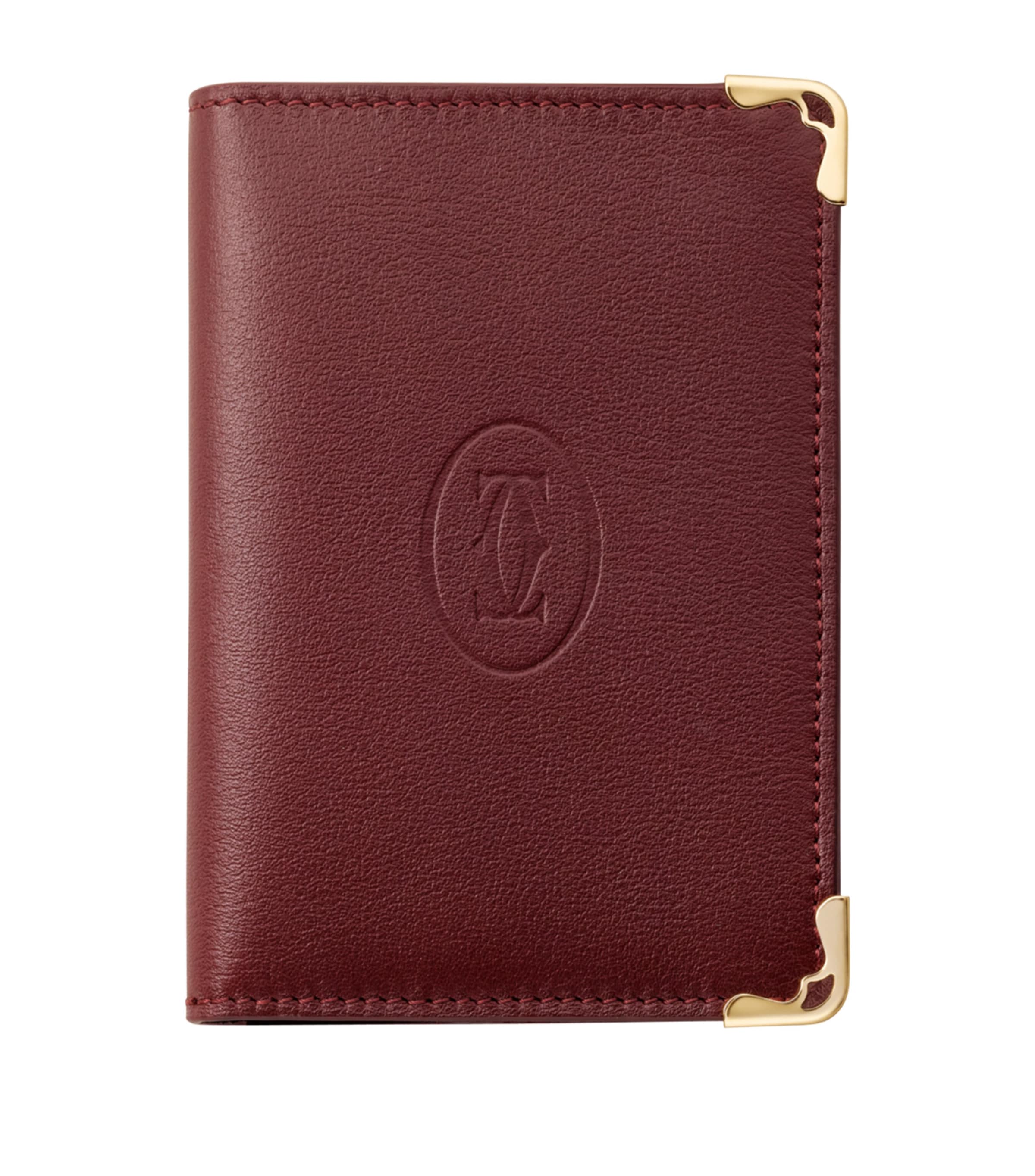 Cartier Red Leather Must de Cartier Business Card Holder | Harrods UK