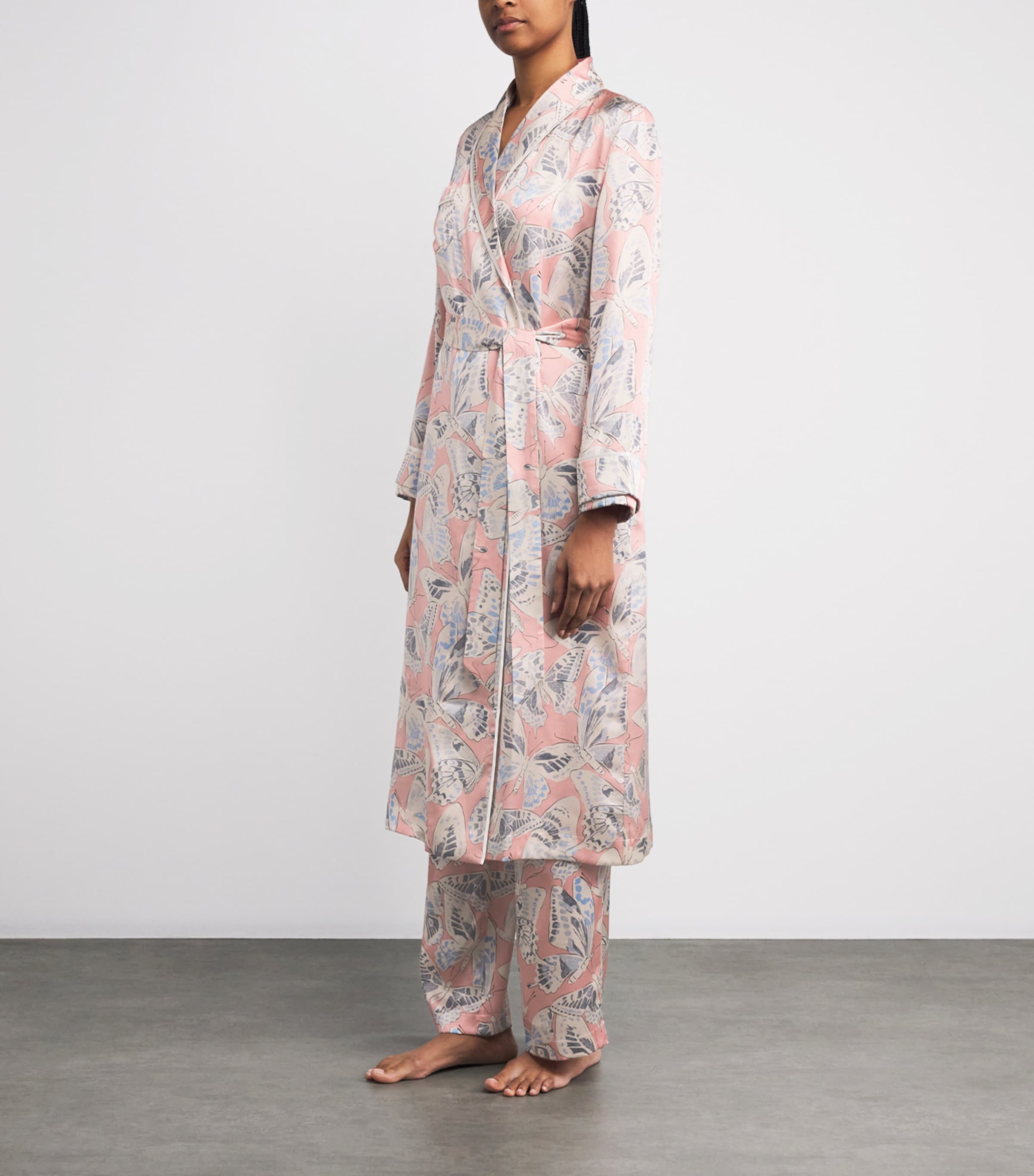 Derek Rose Pink Silk Brindisi Robe | Harrods US