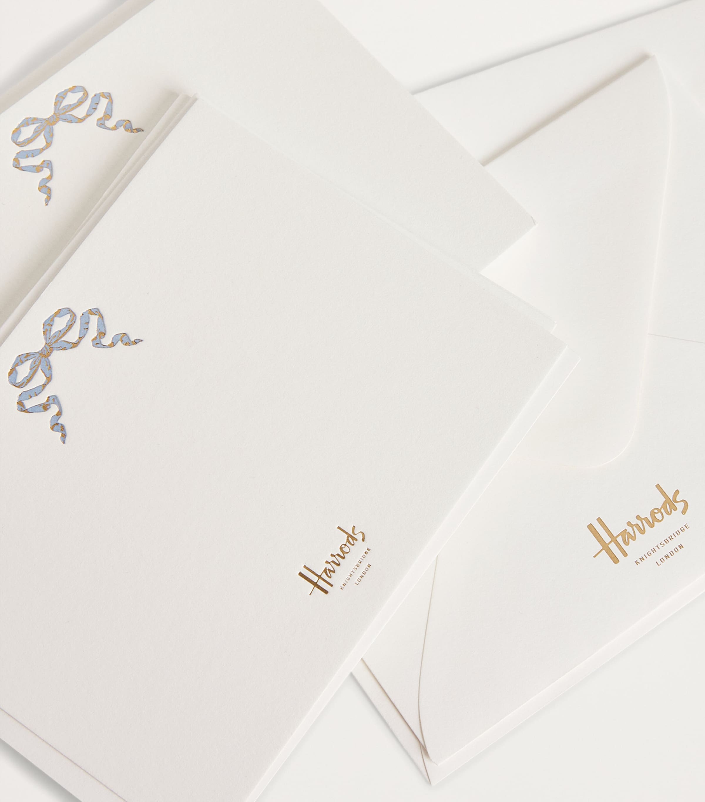 Harrods Blue Bow Cards (Pack of 10) | Harrods US