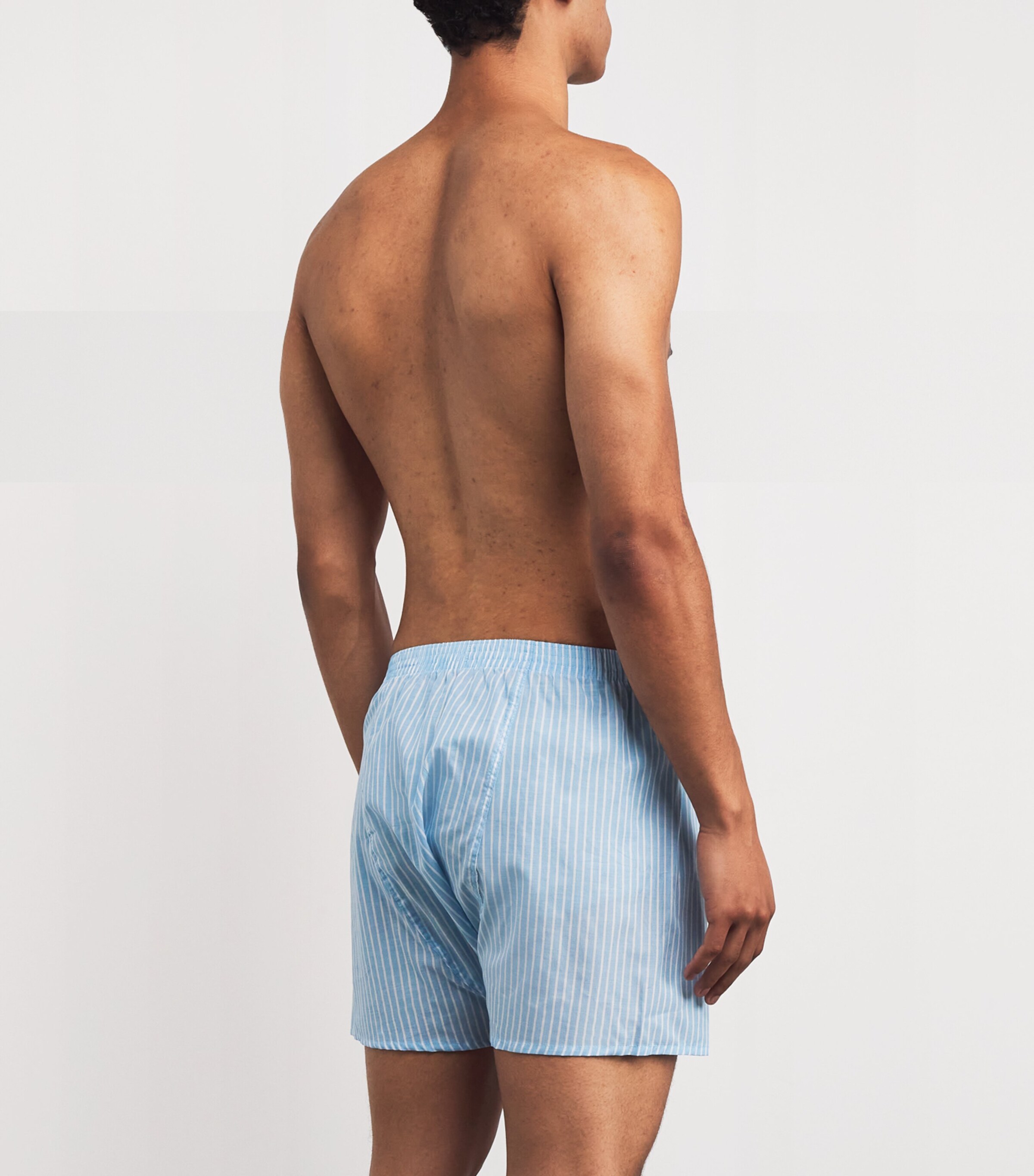 Derek Rose Blue Cotton Traditional Boxers | Harrods FR
