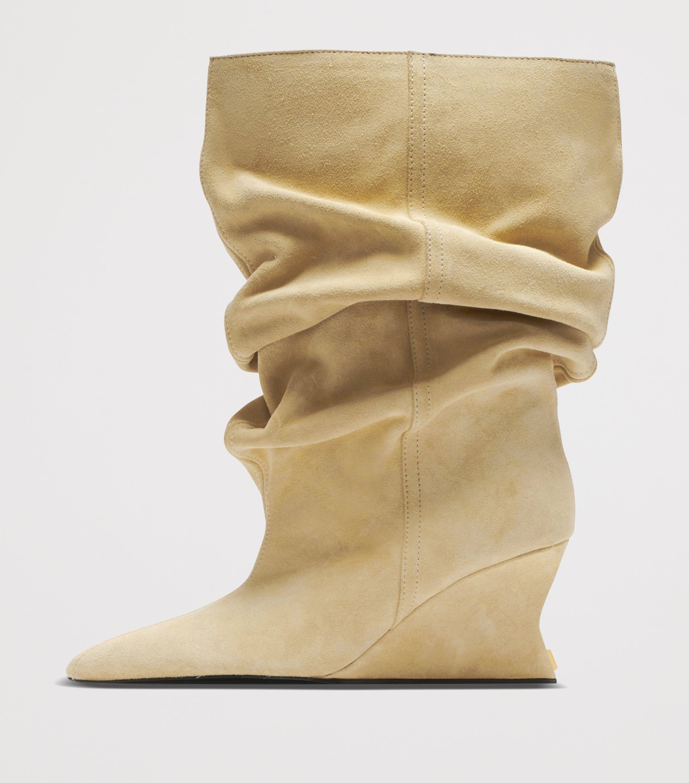 Balmain Beige Suede Wedge Ankle Boots 60 | Harrods US
