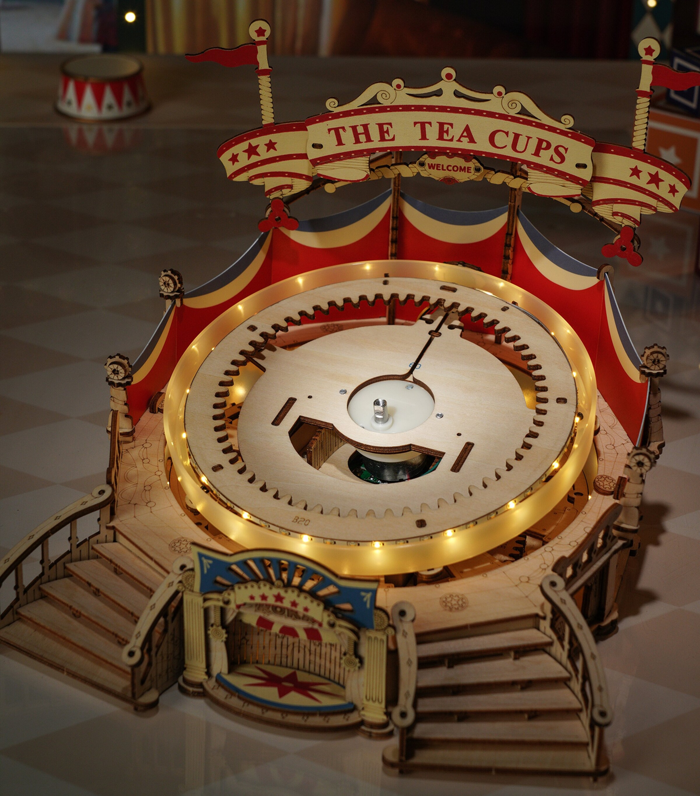 Robotime Musical Tilt-A-Whirl Tea Cup Ride Buildable Toy | Harrods UK