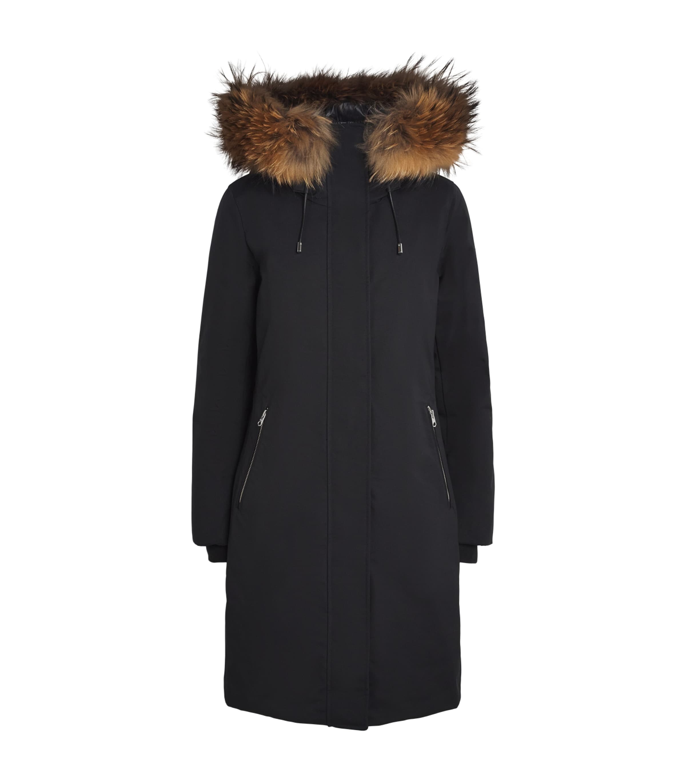 Mackage Black Down Fox Fur-Trim Shiloh-F Coat | Harrods HK