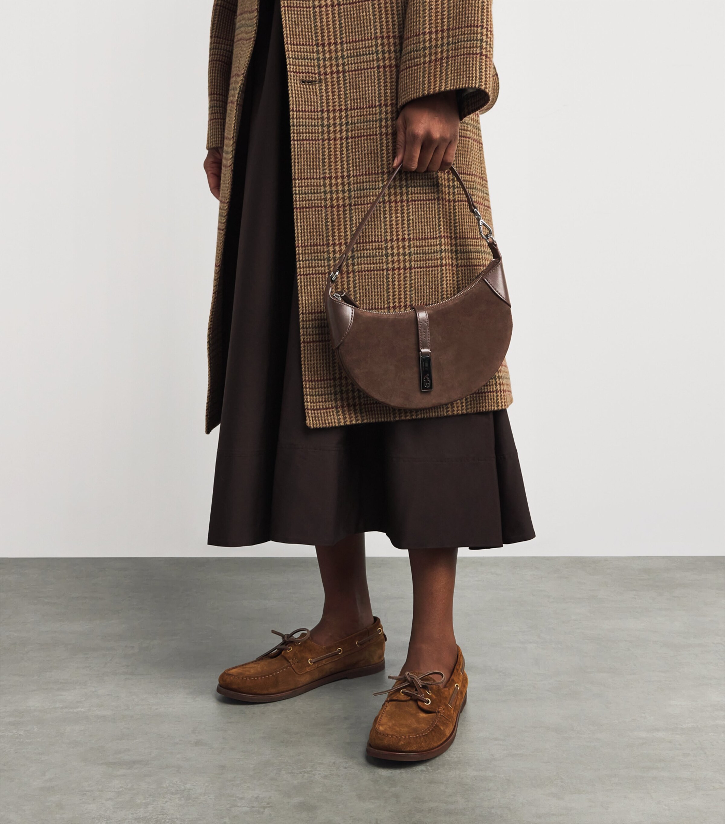 Polo Ralph Lauren Brown Mini Suede ID Shoulder Bag | Harrods HK