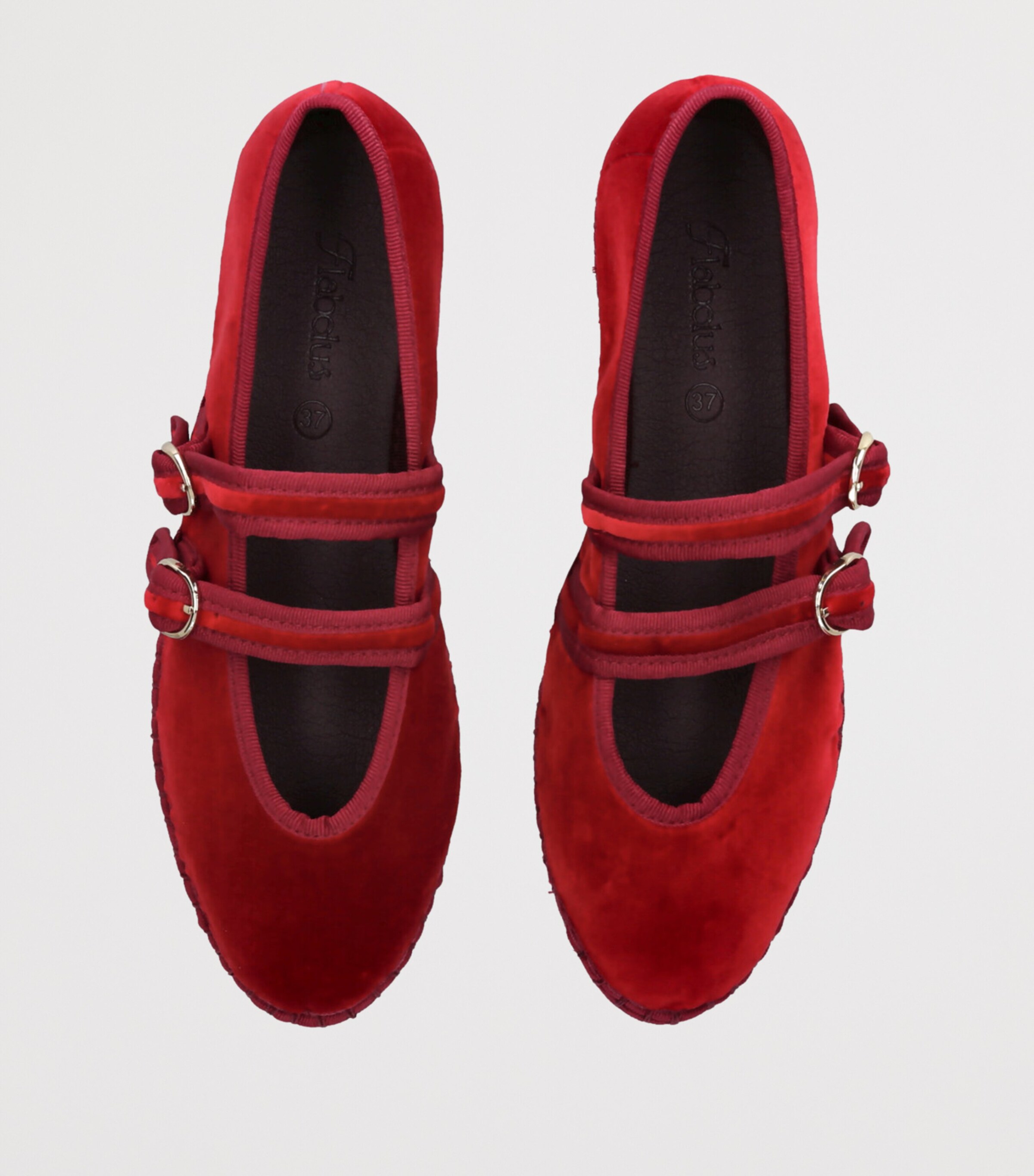 Flabelus Red Velvet Claire Mary Janes | Harrods US