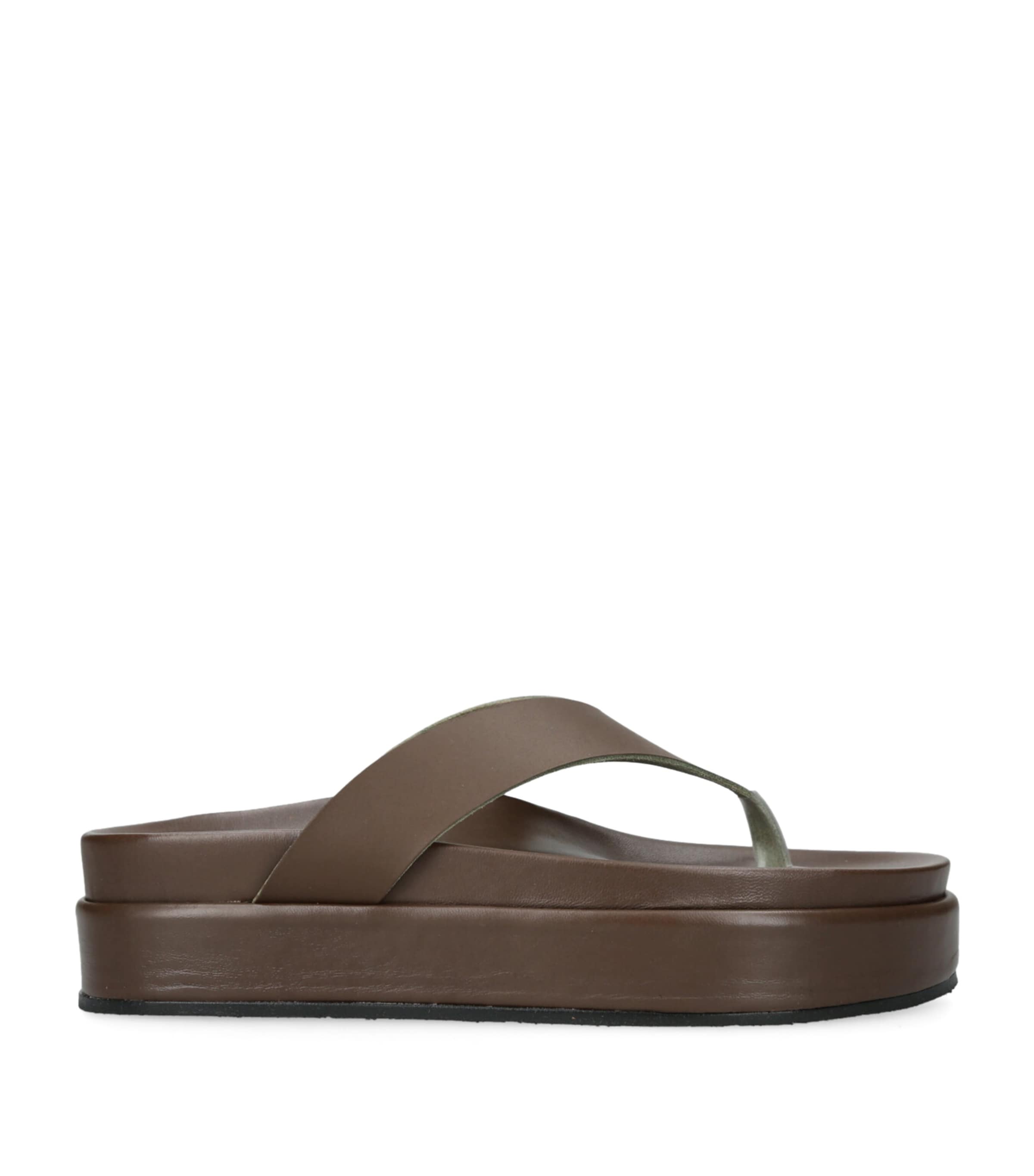 Ancient Greek Sandals Green Leather Charys 2 Flatform Sandals 35 ...