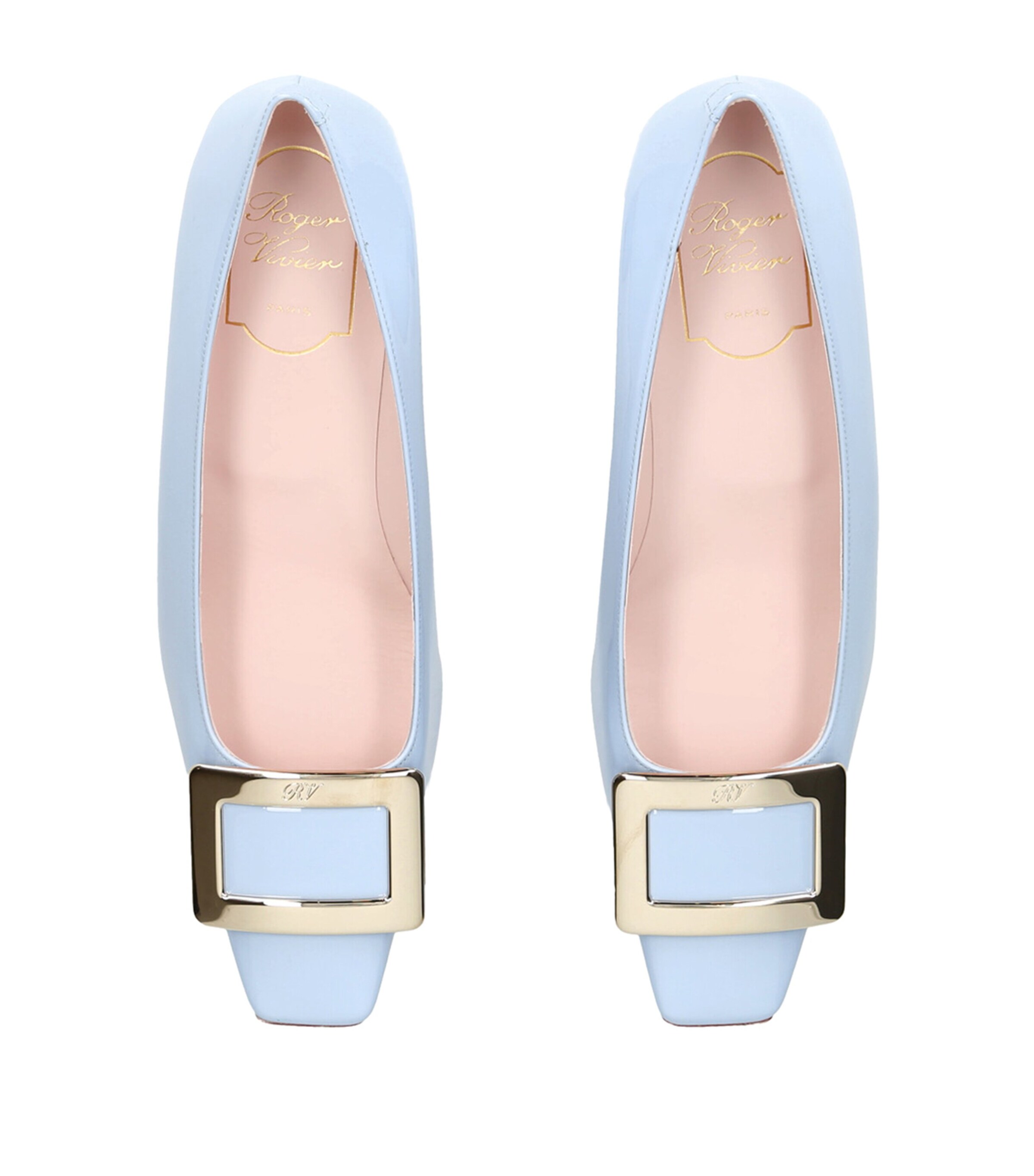 Roger Vivier Blue Patent Leather Decolleté Belle Vivier Pumps 45 ...