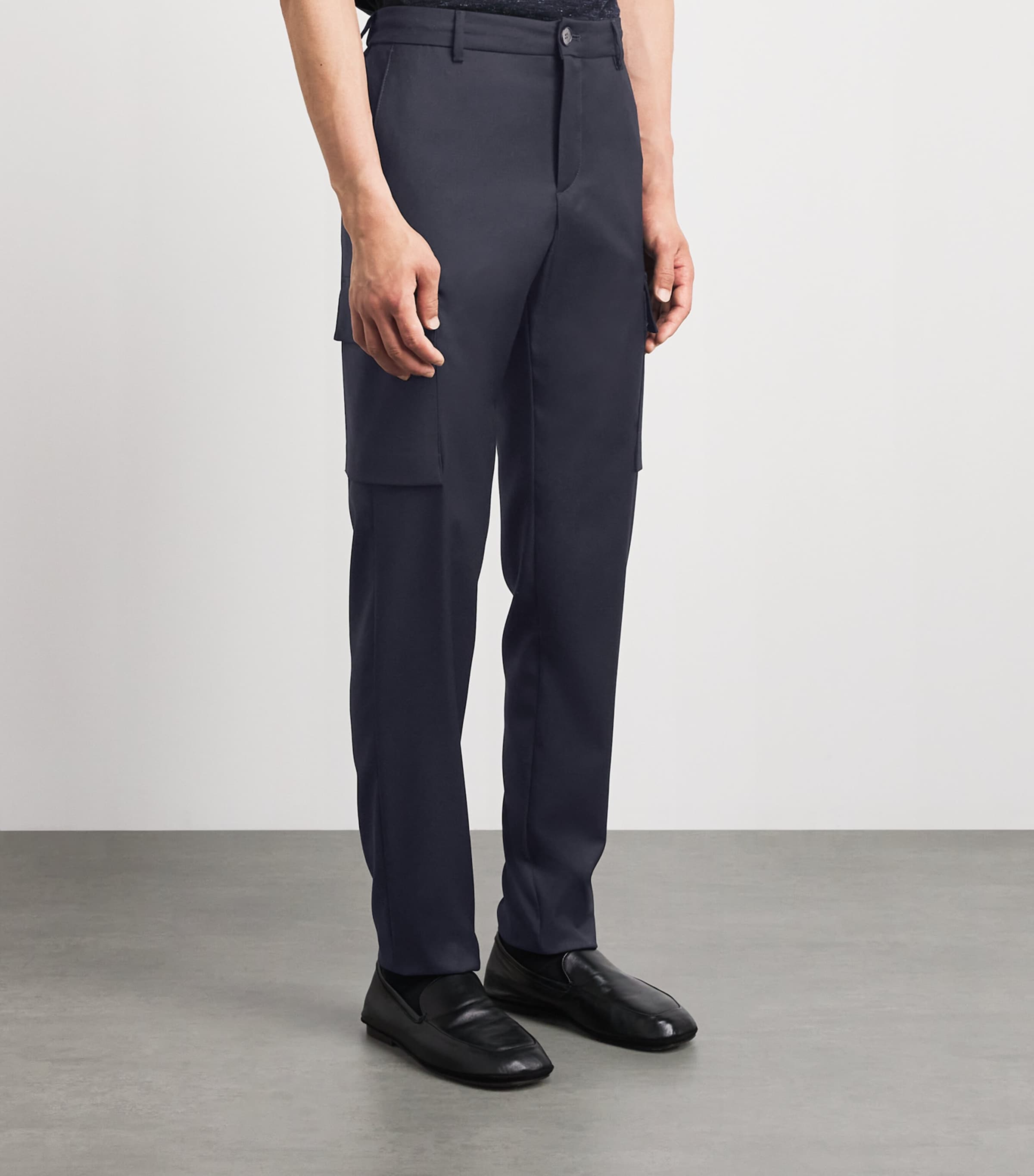 Paul & Shark Blue Virgin Wool Cargo Trousers | Harrods US