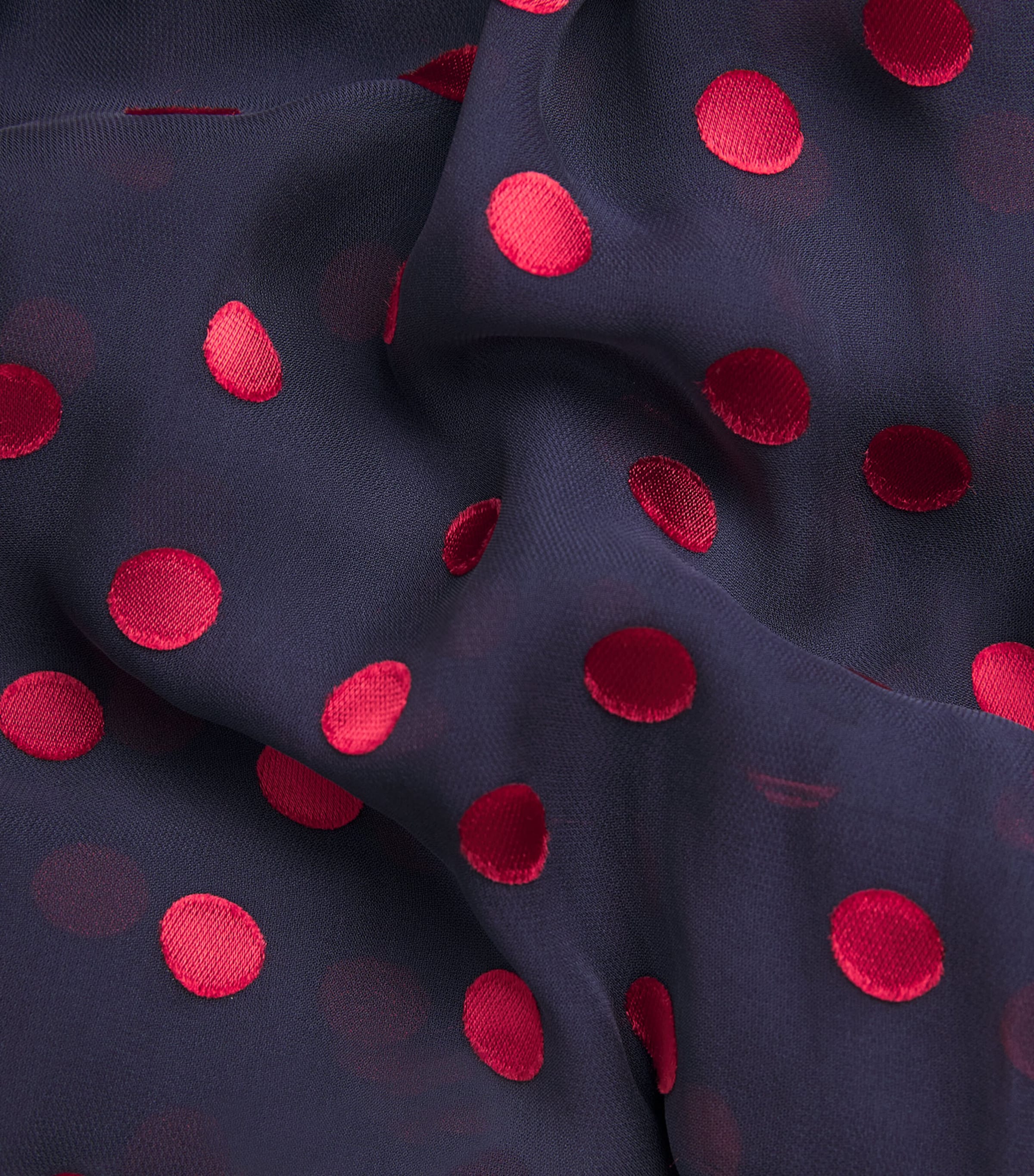 Saloni Multi Silk-Blend Devoré Polka Dot Josie Blouse | Harrods AU