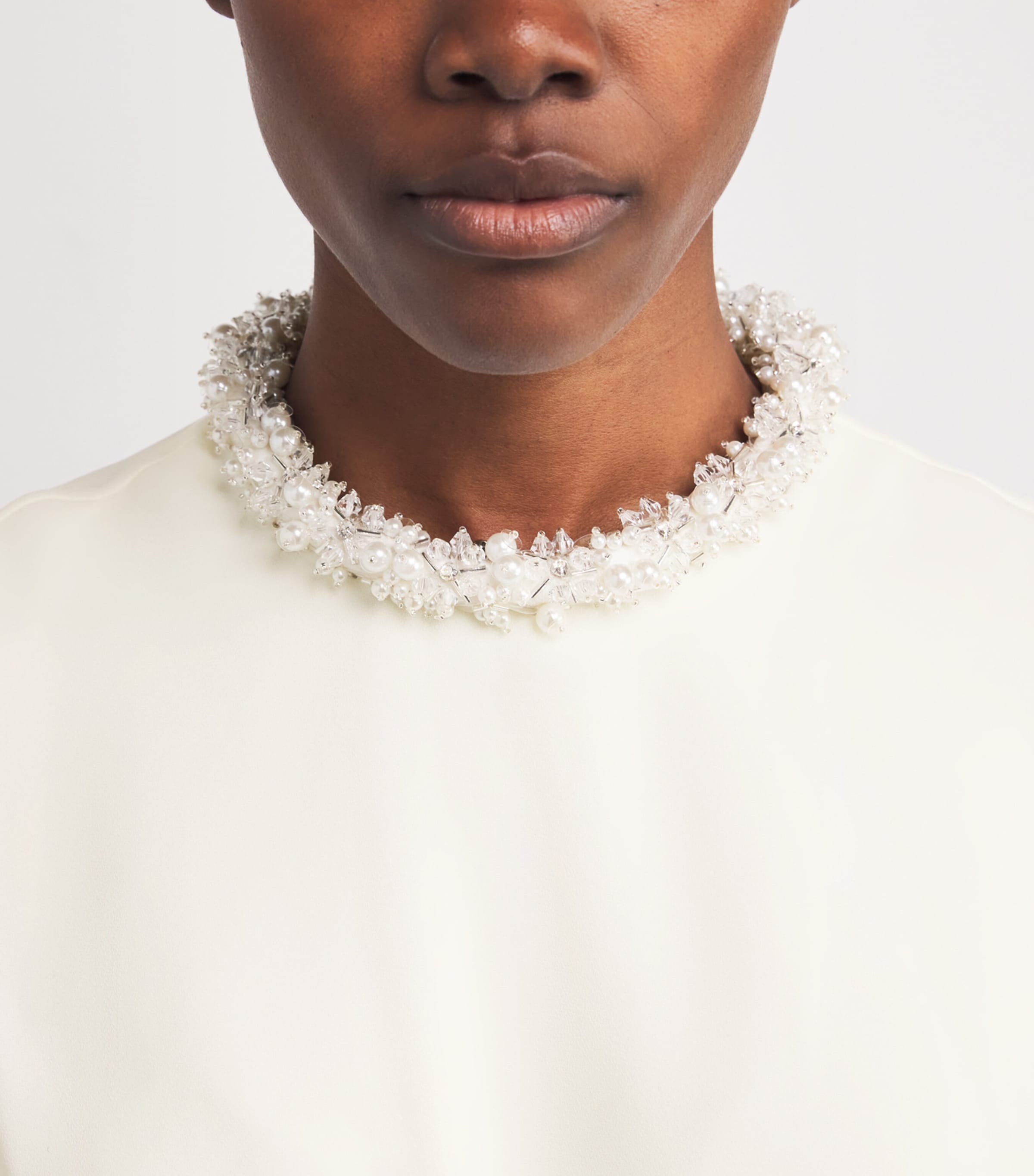 Simkhai Ivory Crepe Annette Cape Gown | Harrods NL