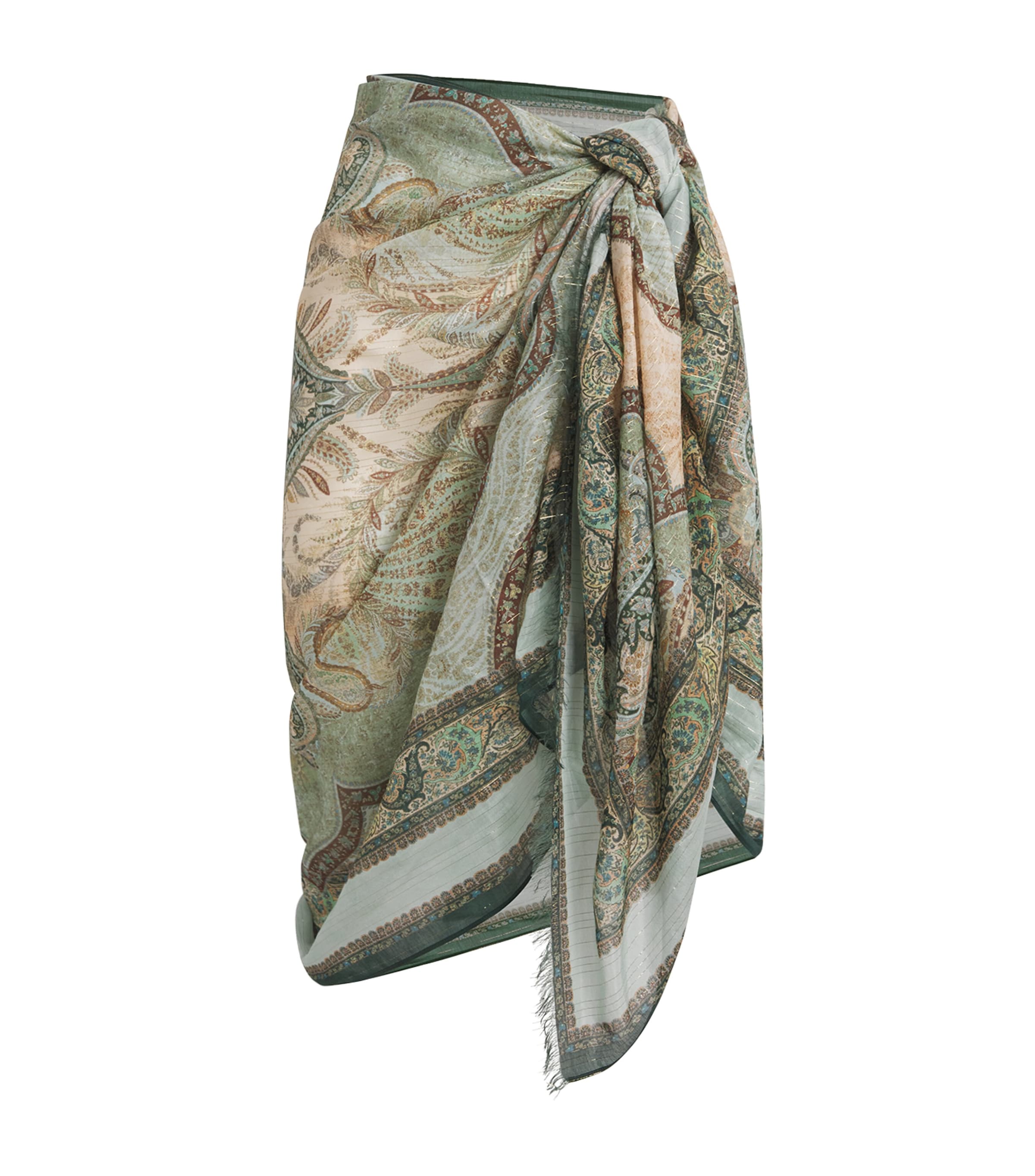 Zimmermann Multi Metallic Cotton-Silk Tapestry Pareo | Harrods US